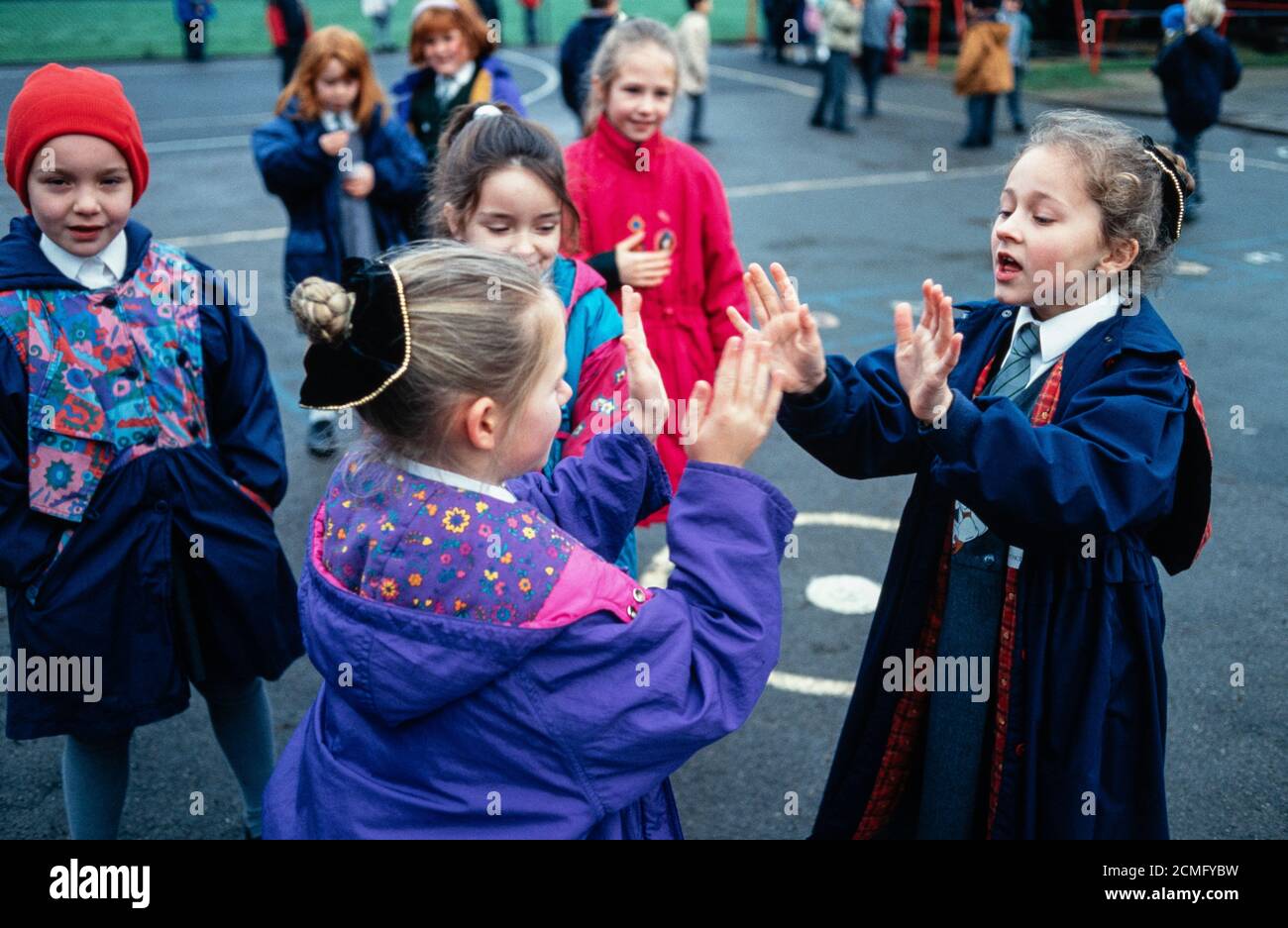 Children in the playground at Cottenham Park Primary School in Raynes ...
