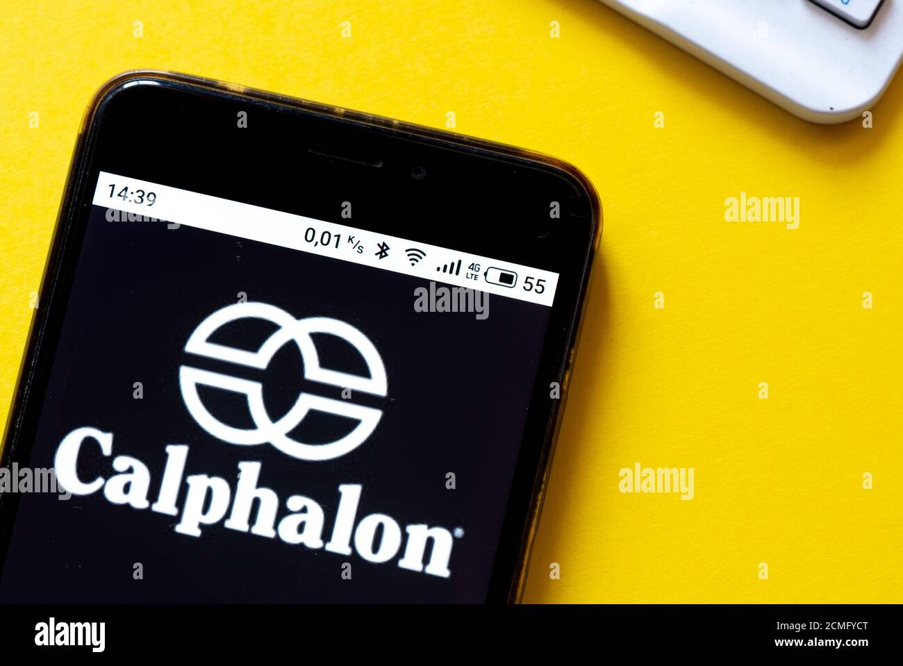 In this photo illustration a Calphalon logo is seen displayed on a ...