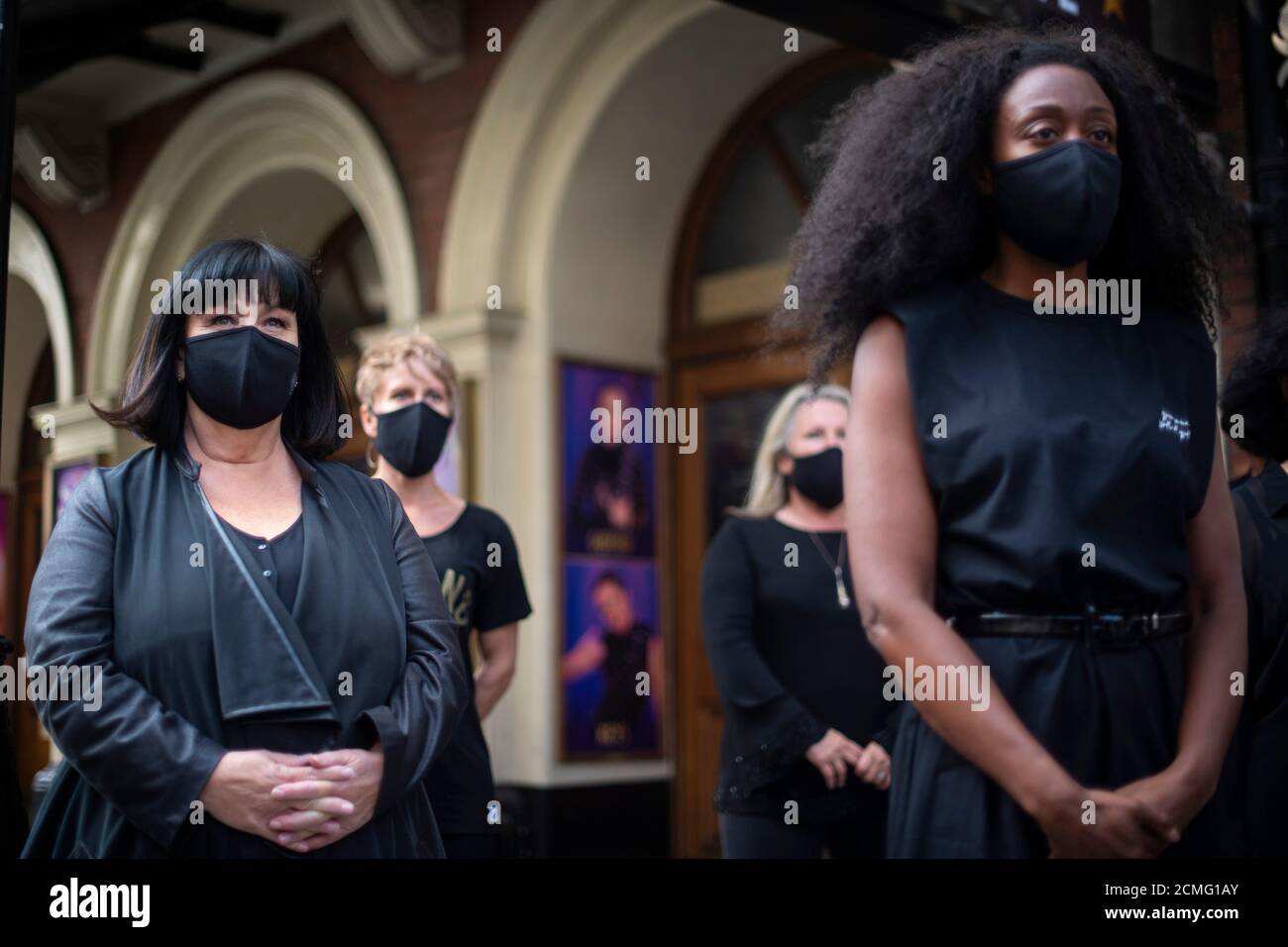 Comedian and writer Dawn French (front left) and singer Beverley Knight ...