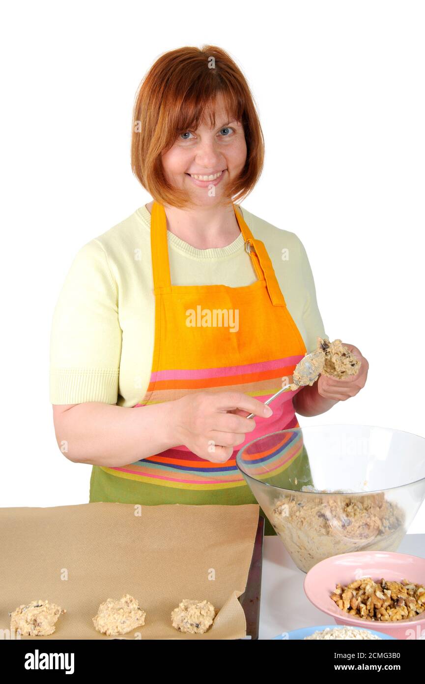 Woman baking biscuits hi-res stock photography and images - Alamy