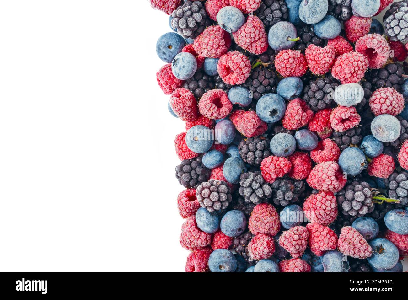 Various frozen berries background Stock Photo - Alamy