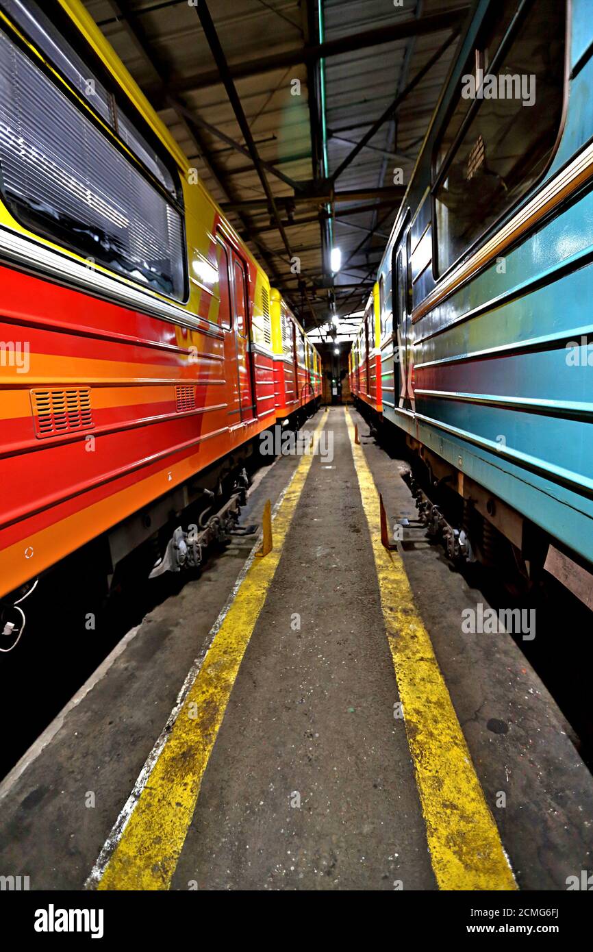 Car of the subway train Stock Photo - Alamy