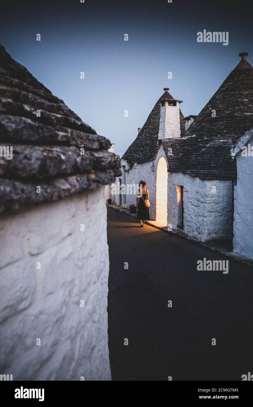 ITALY, PUGLIA, ALBEROBELLO: Views of the typical Trulli of Alberobello ...