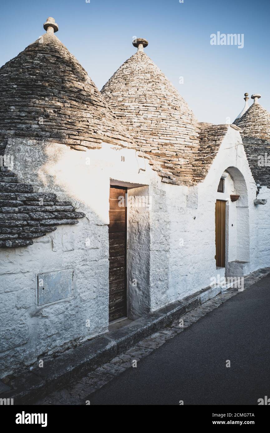 ITALY, PUGLIA, ALBEROBELLO: Views of the typical Trulli of Alberobello ...