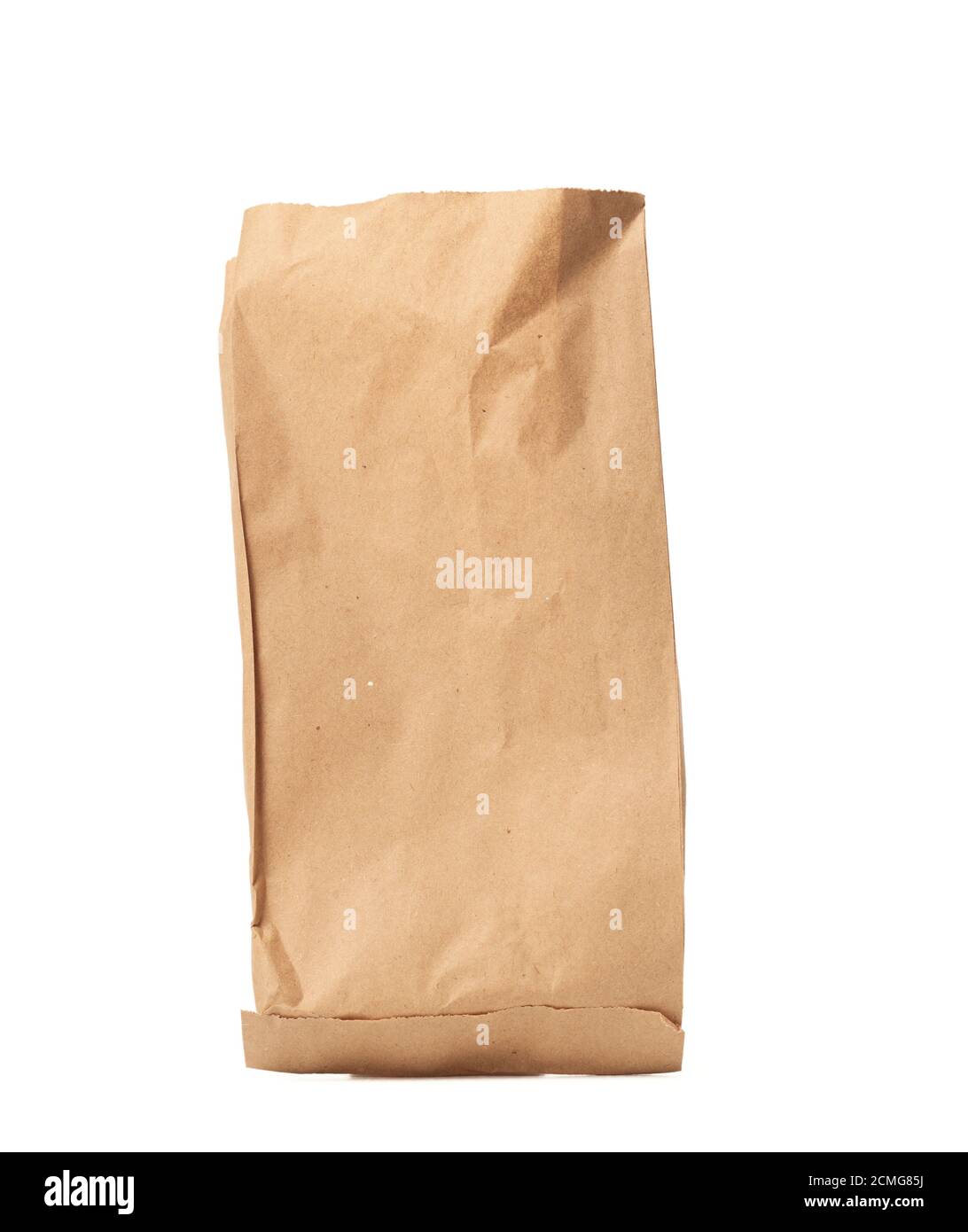 disposable bag of brown kraft paper isolated on white background ...