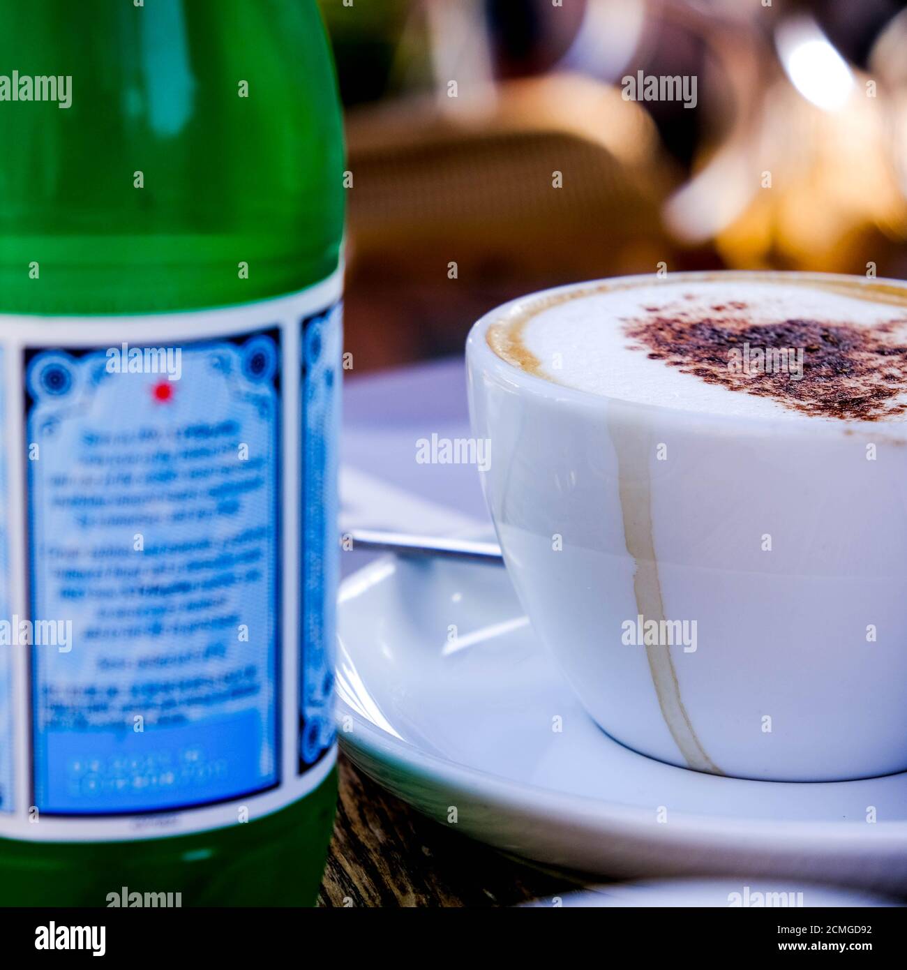 Bottle Of Cold Chilled Refreshing Pellegrino Sparkling Mineral Water Stock Photo - Alamy