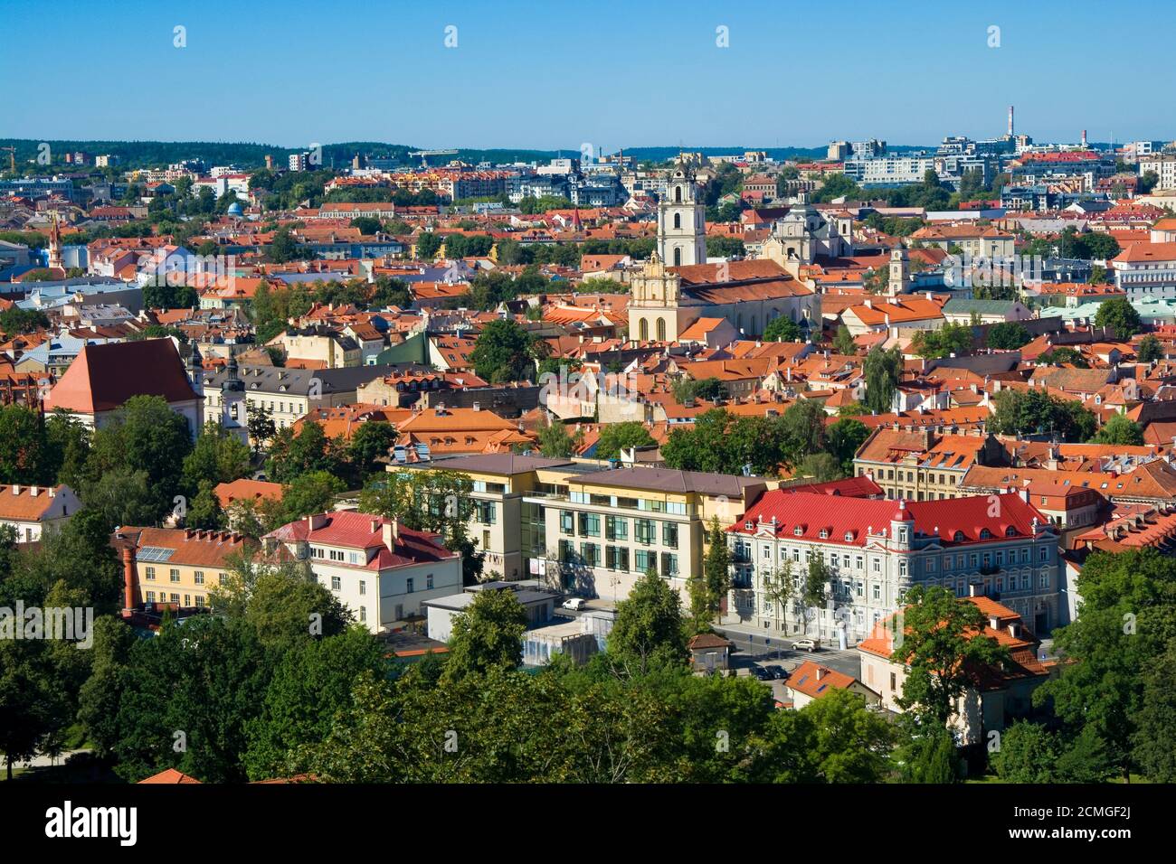 Aerial vilnius historic old town hi-res stock photography and images ...