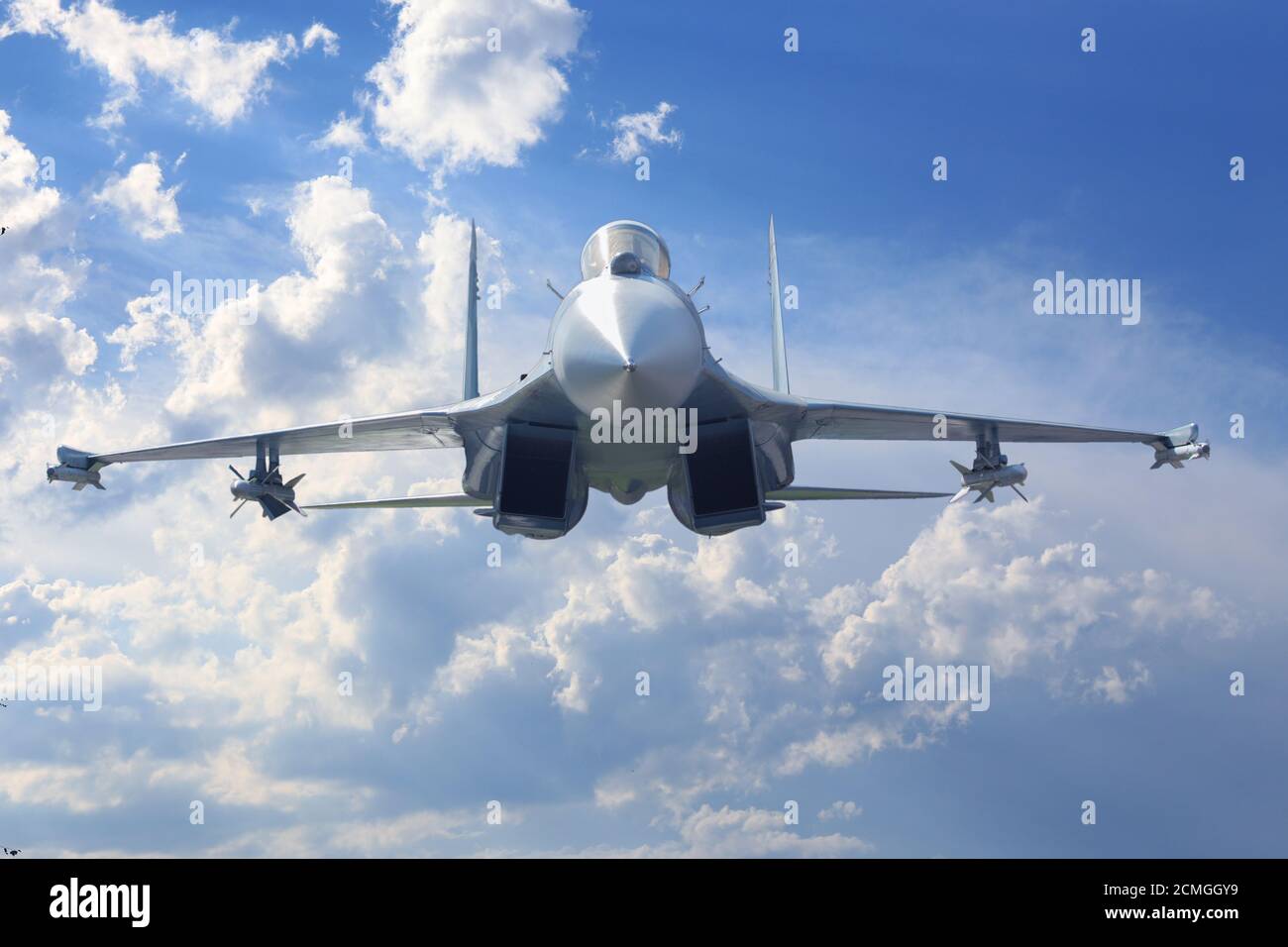 Russian aircraft flying in the cloudy sky Stock Photo - Alamy
