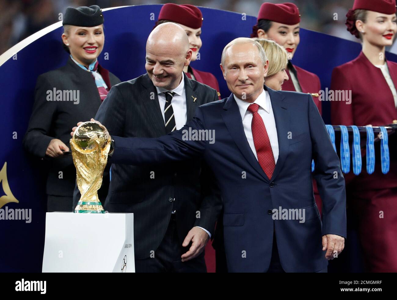 Putin world cup trophy hi-res stock photography and images - Alamy