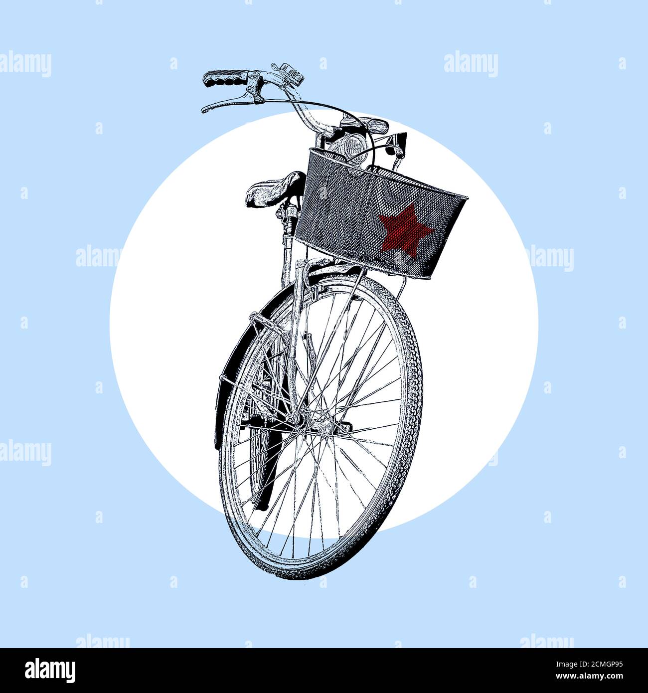 Contemporary poster with pictures and elements of modern design Stock ...