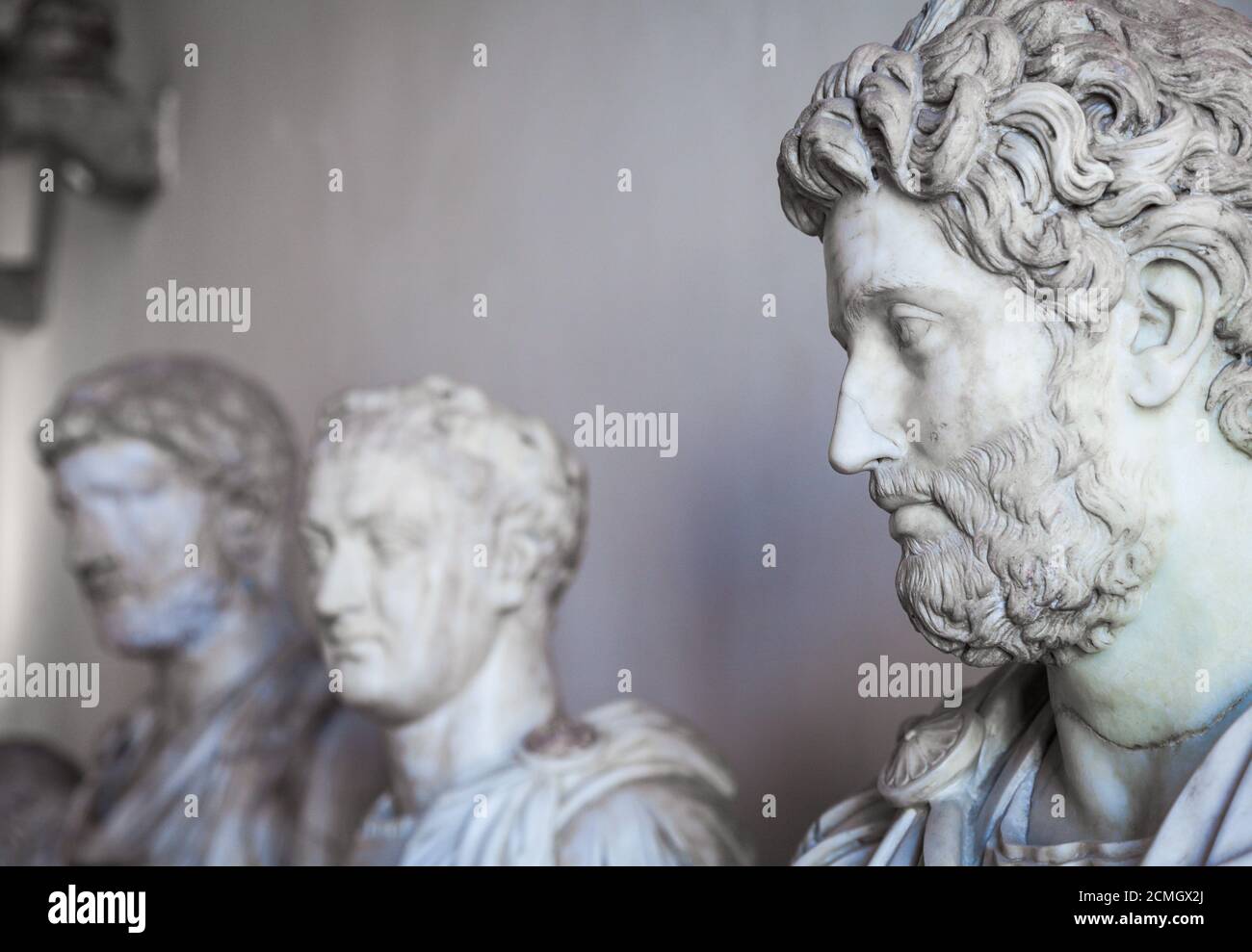 VENICE, ITALY - JUNE 27, 2016: Statues detail in Palazzo Ducale museum ...