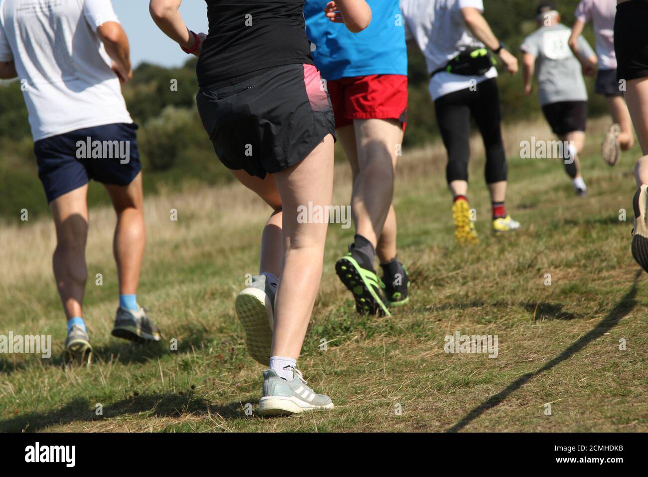 Runners feet from behind, Ashtead 10k 2020 running event allowed to go ...