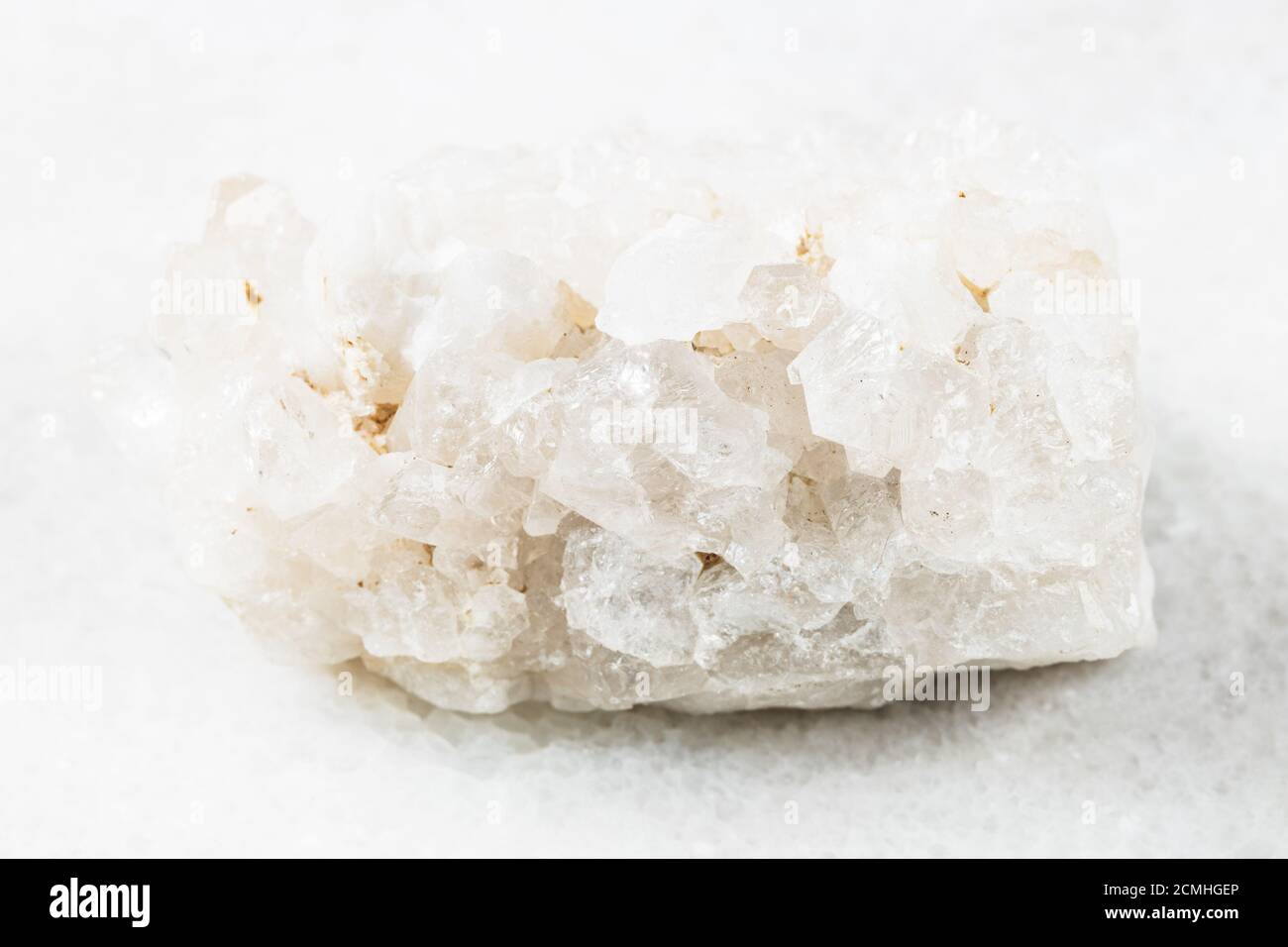 closeup of sample of natural mineral from geological collection ...