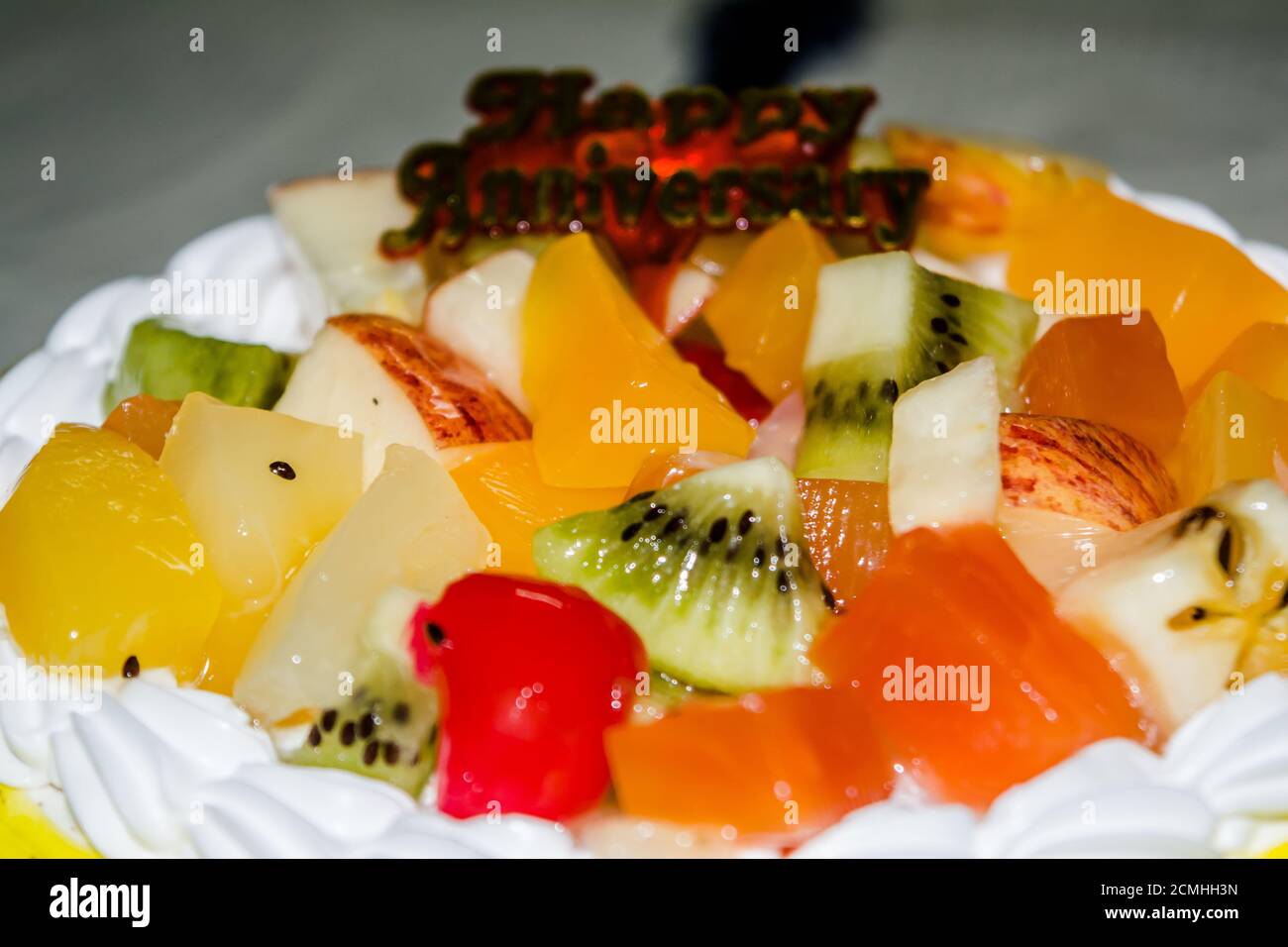 Tasty yellow Fruit Cake with vanilla flavor Stock Photo - Alamy