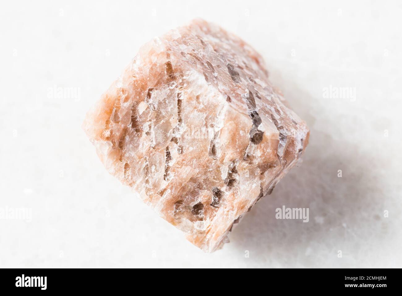 closeup of sample of natural mineral from geological collection - rough ...