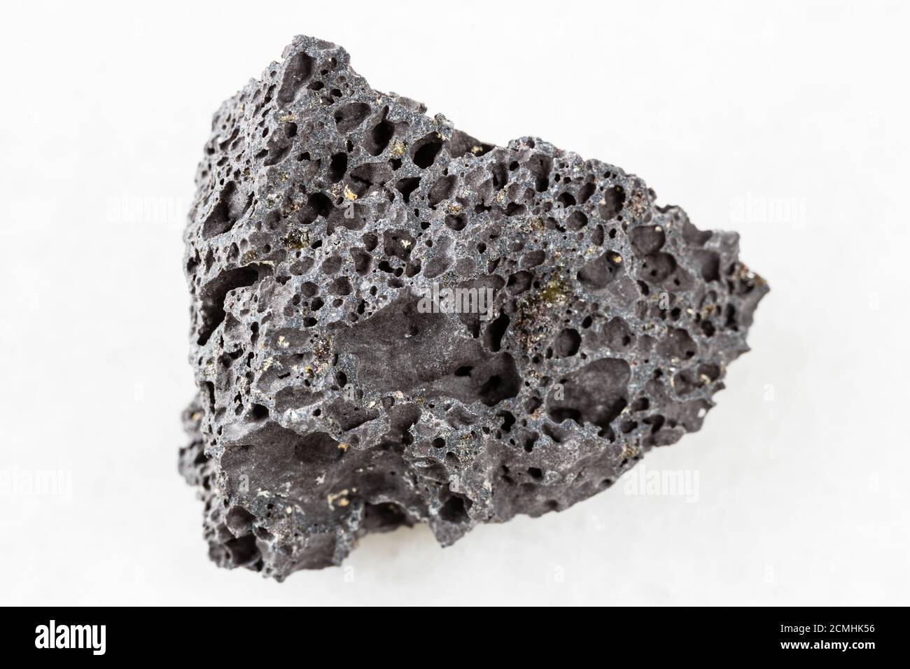 closeup of sample of natural mineral from geological collection - rough ...