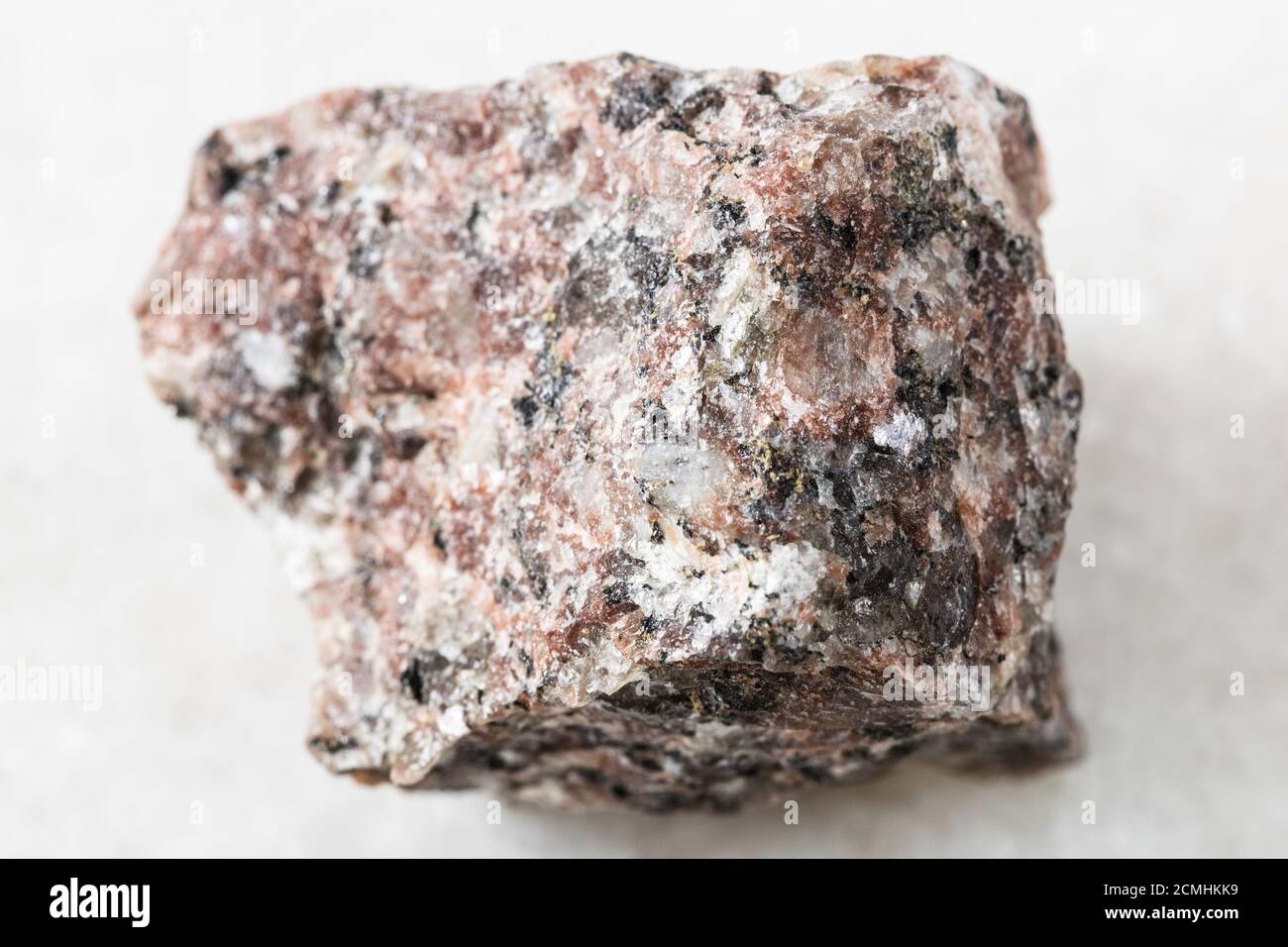 closeup of sample of natural mineral from geological collection - rough ...
