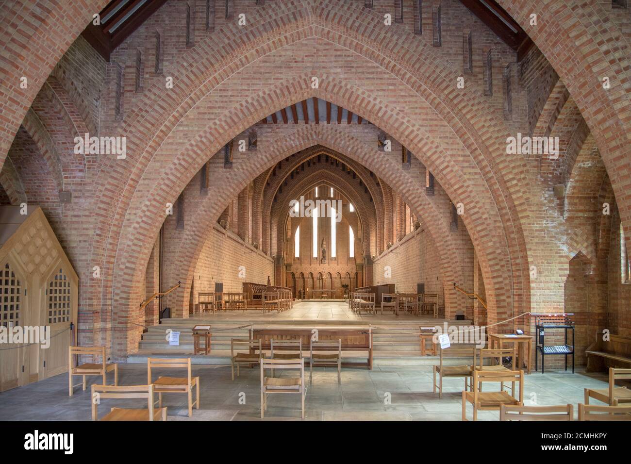 inside the church at quarr abbey on the isle of wight Stock Photo - Alamy