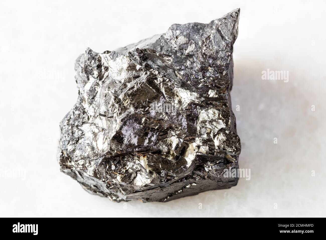 closeup of sample of natural mineral from geological collection ...