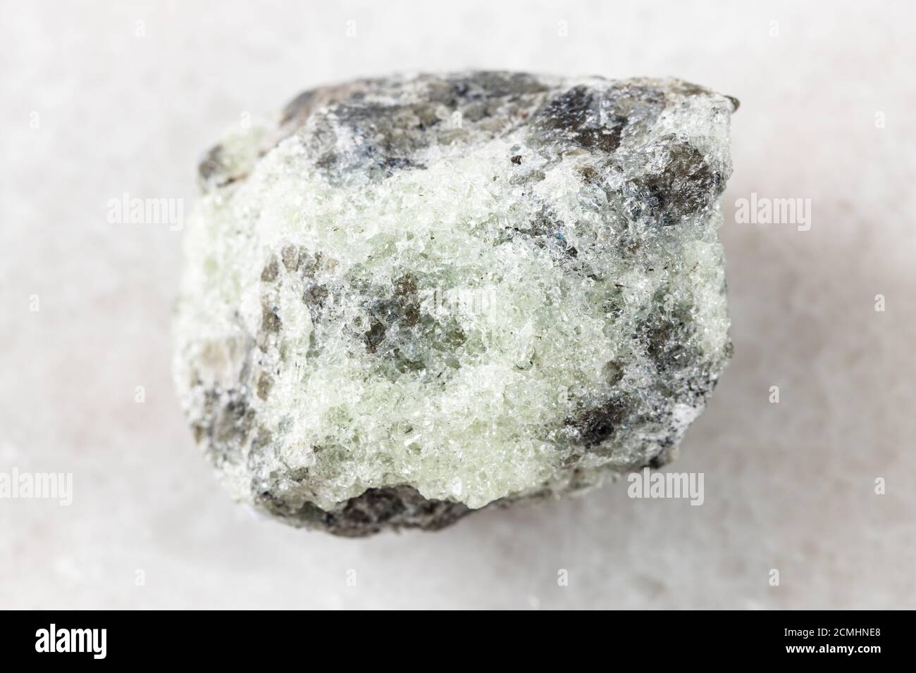 closeup of sample of natural mineral from geological collection ...