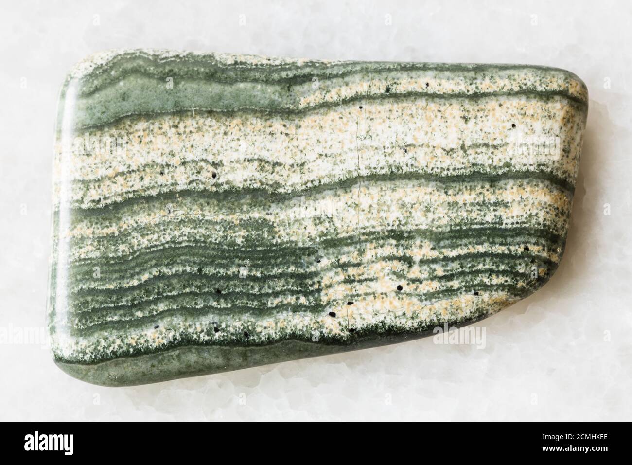 closeup of sample of natural mineral from geological collection ...