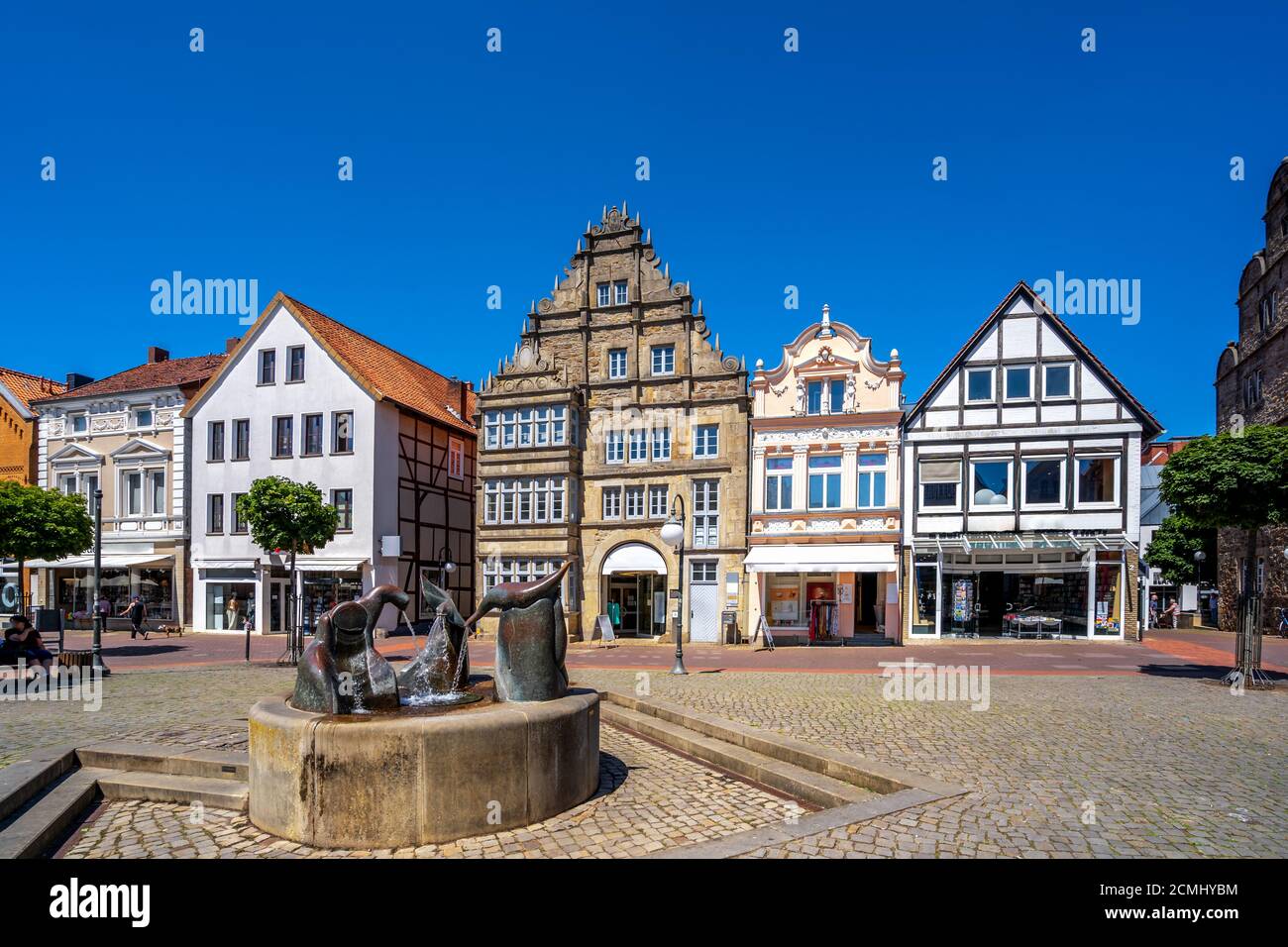 Market place in Stadthagen, Germany Stock Photo - Alamy