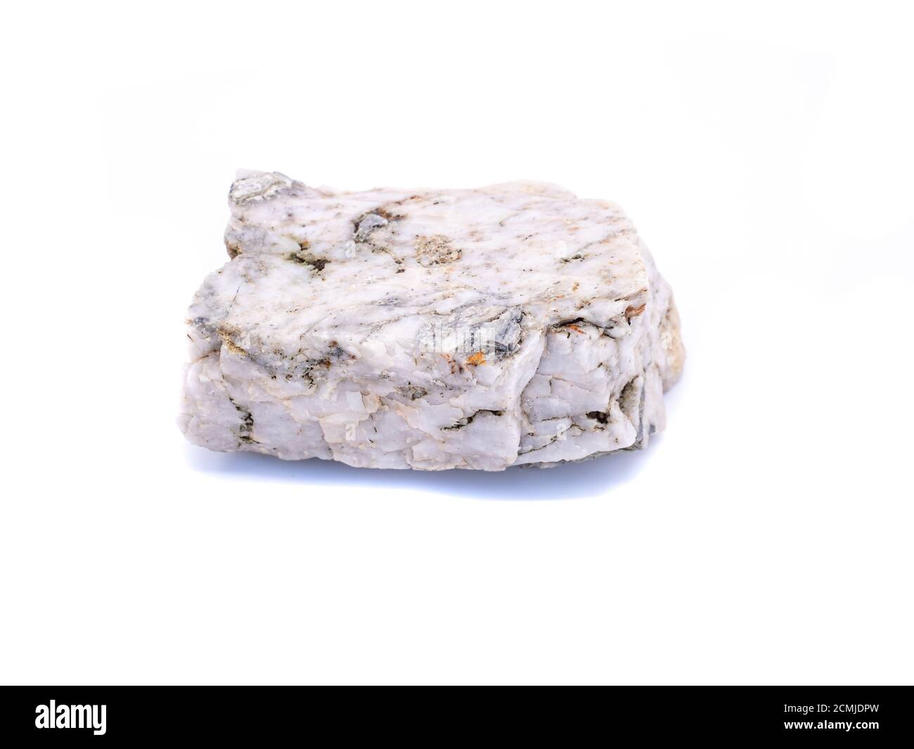 Quartz rock isolated on white background Stock Photo - Alamy
