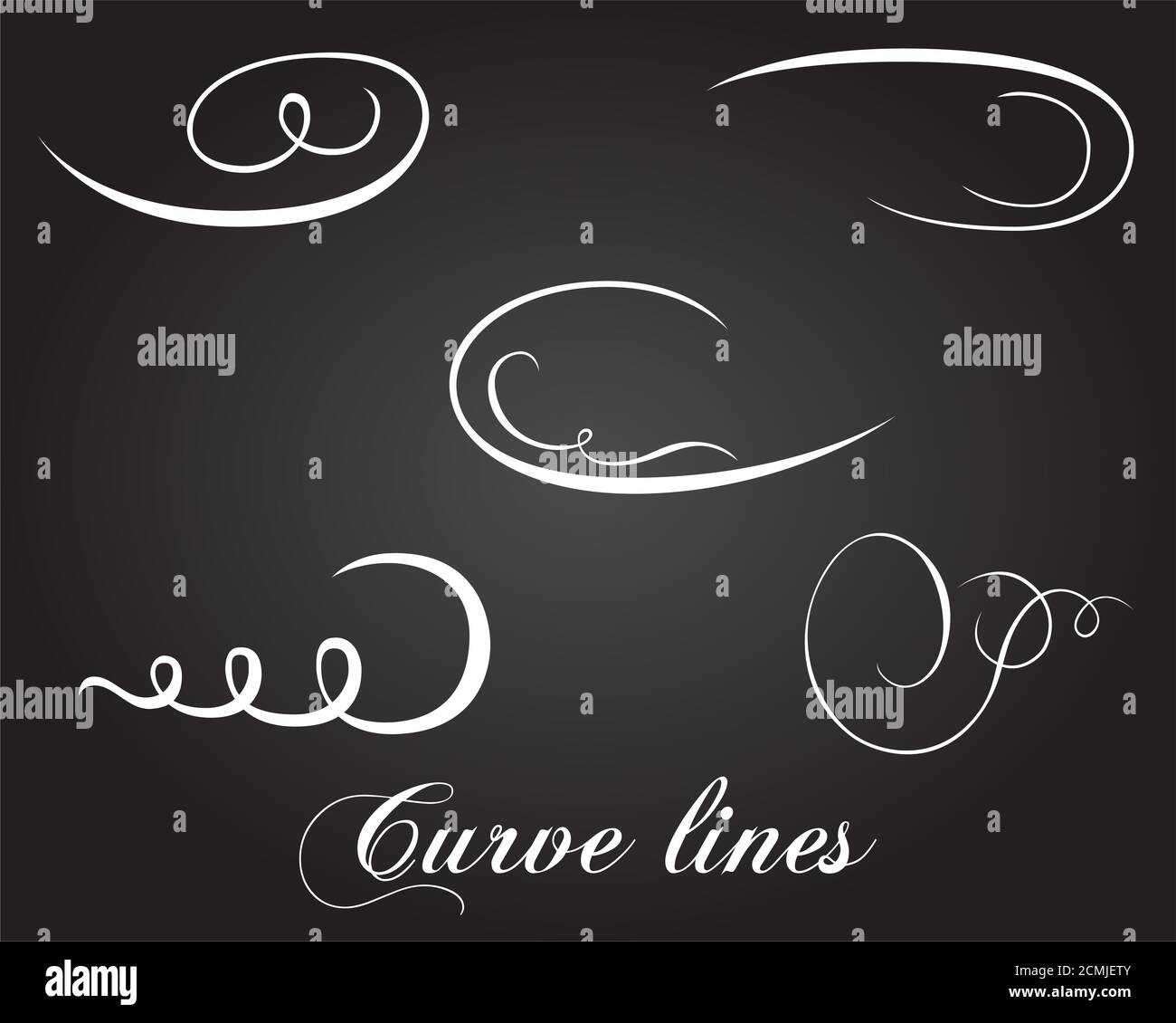 Typographic design elements and curve lines Stock Photo - Alamy