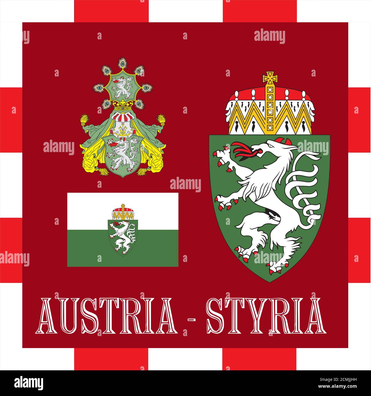 Styria austria map hi-res stock photography and images - Alamy