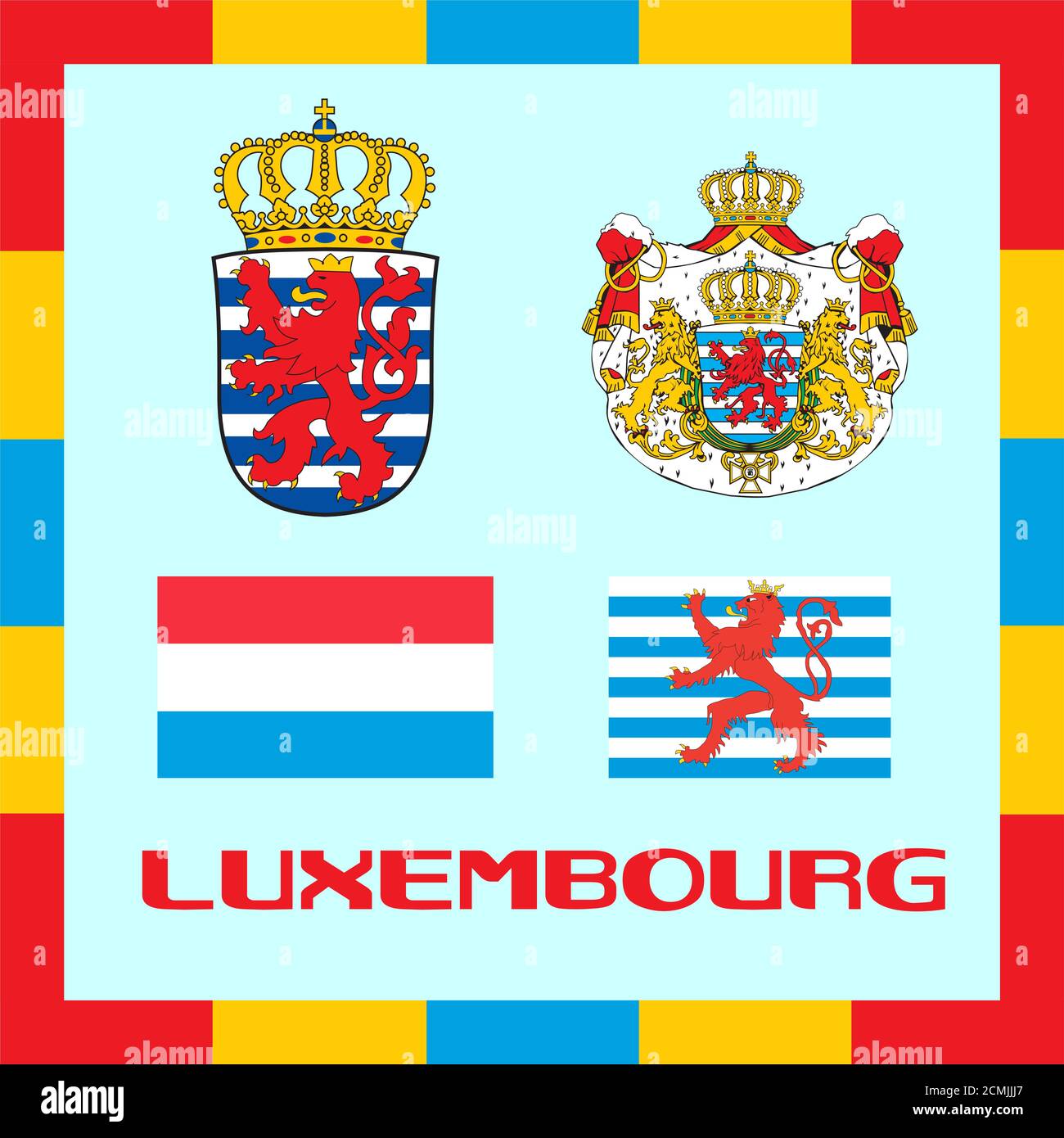 National flag luxembourg set hi-res stock photography and images - Alamy