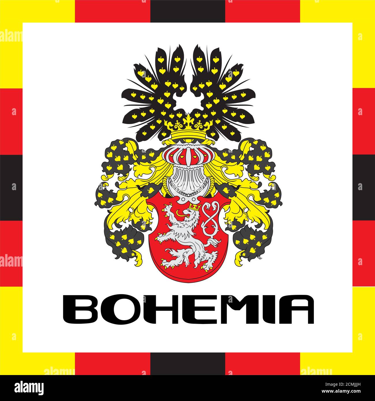 Official government ensigns of Bohemia Stock Photo - Alamy