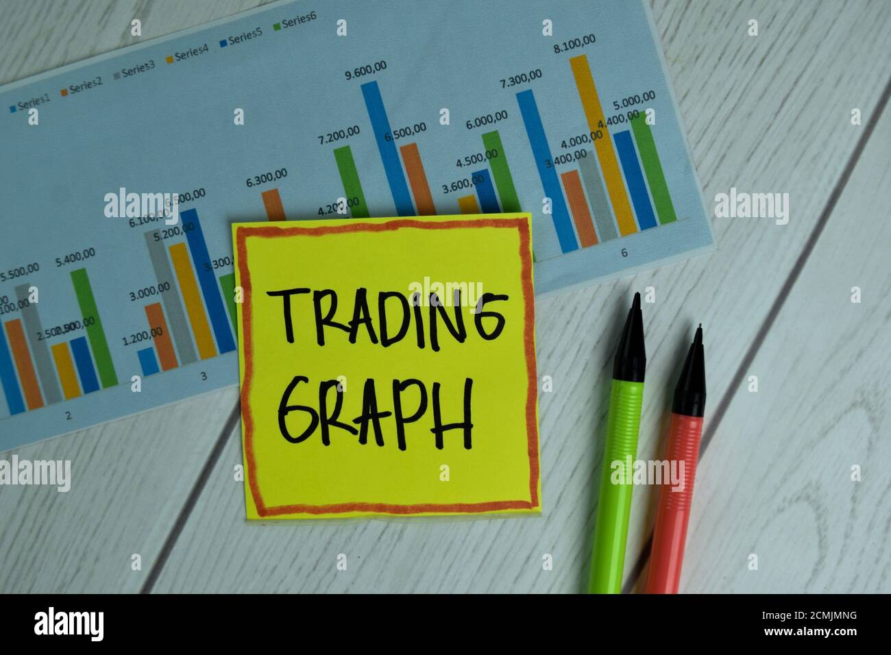 Trading Graph write on sticky notes isolated on office desk Stock Photo ...