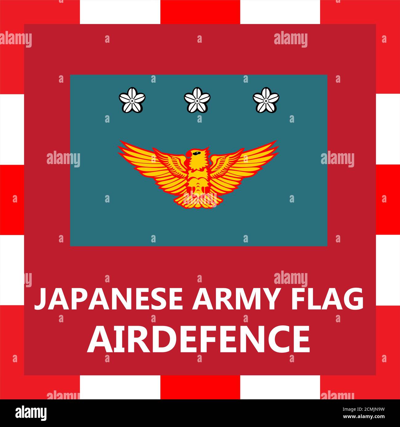 Japanese army flag - Airdefence Stock Photo - Alamy