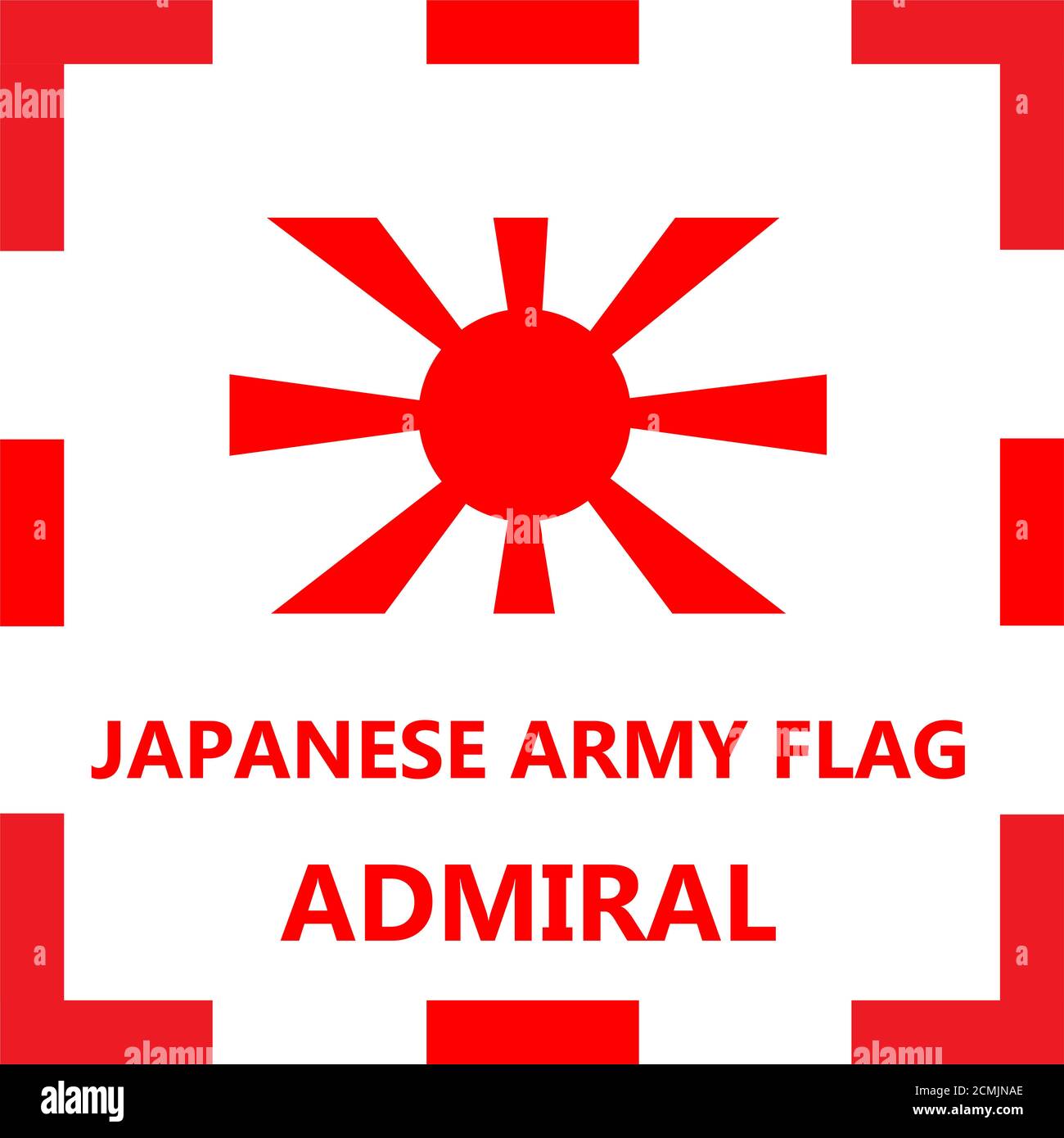 Japanese army flag - Admiral Stock Photo - Alamy