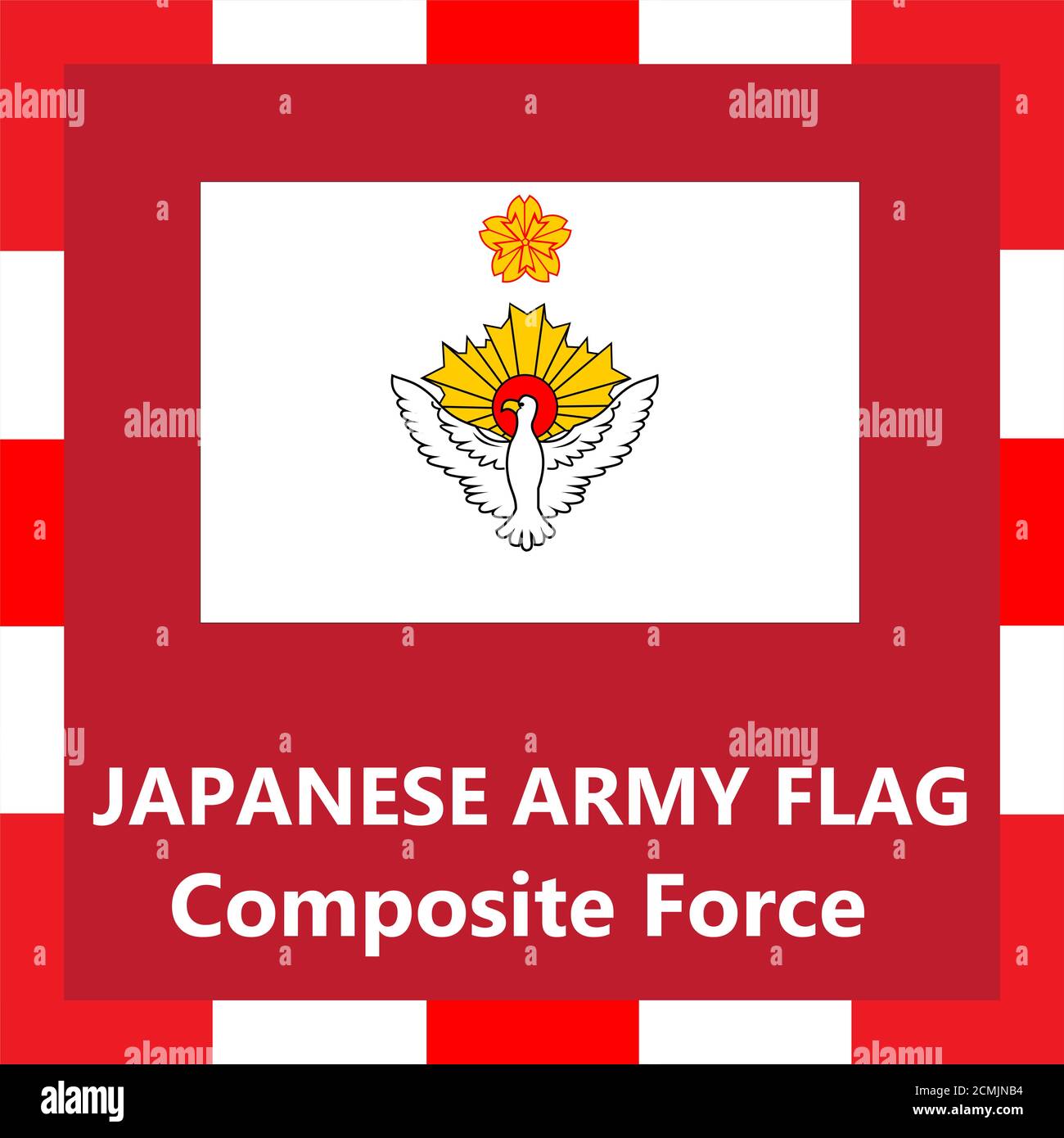 Japanese army flag - Composite force Stock Photo - Alamy