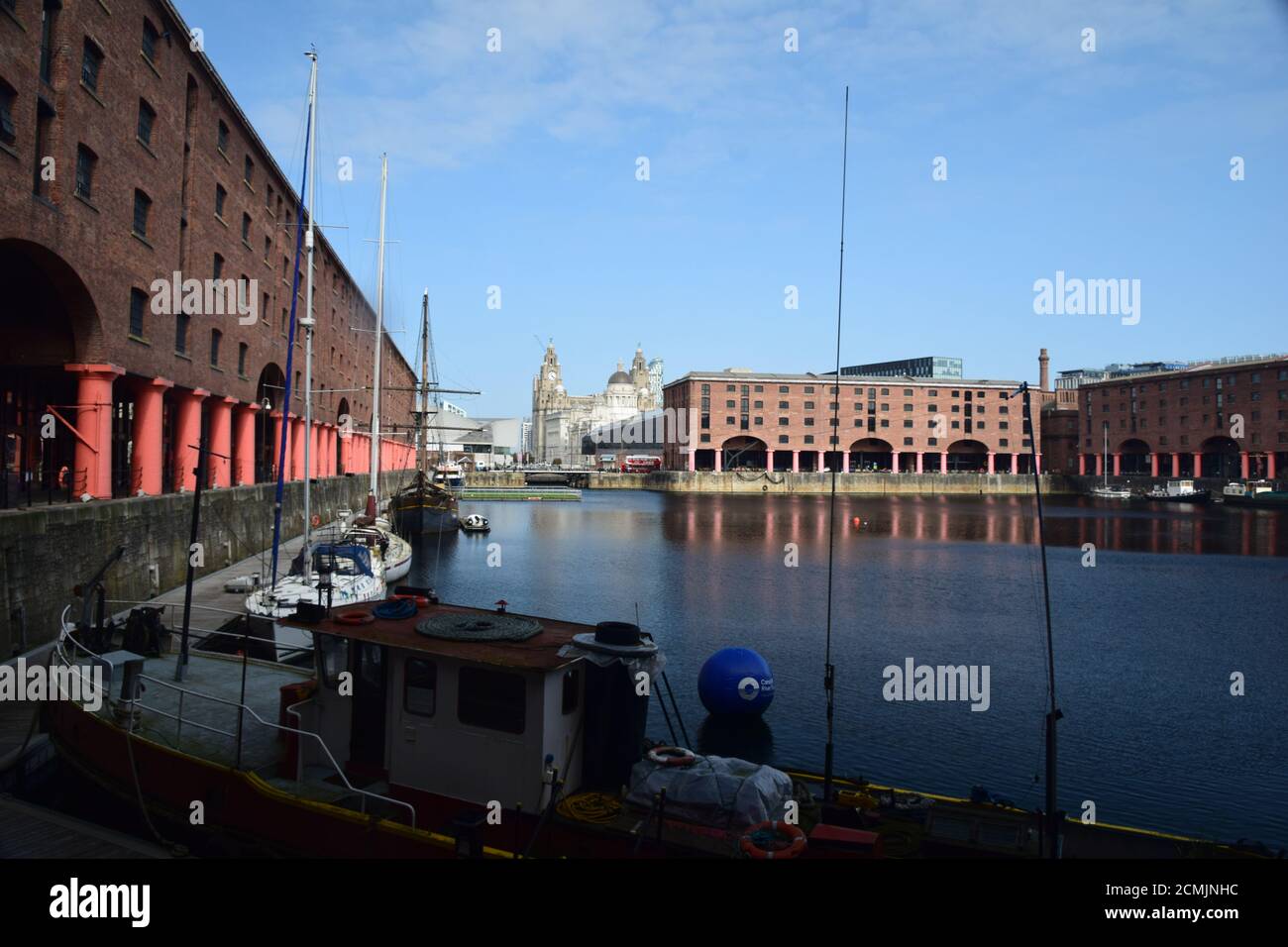 Liverpool City waterfront and Albert dock area Stock Photo - Alamy