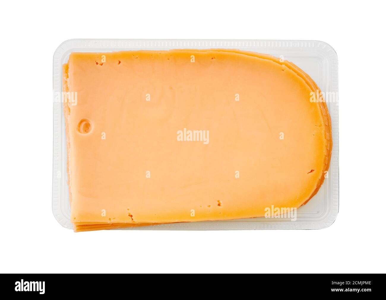 One cheese sliced block’s Isolated on white Stock Photo - Alamy