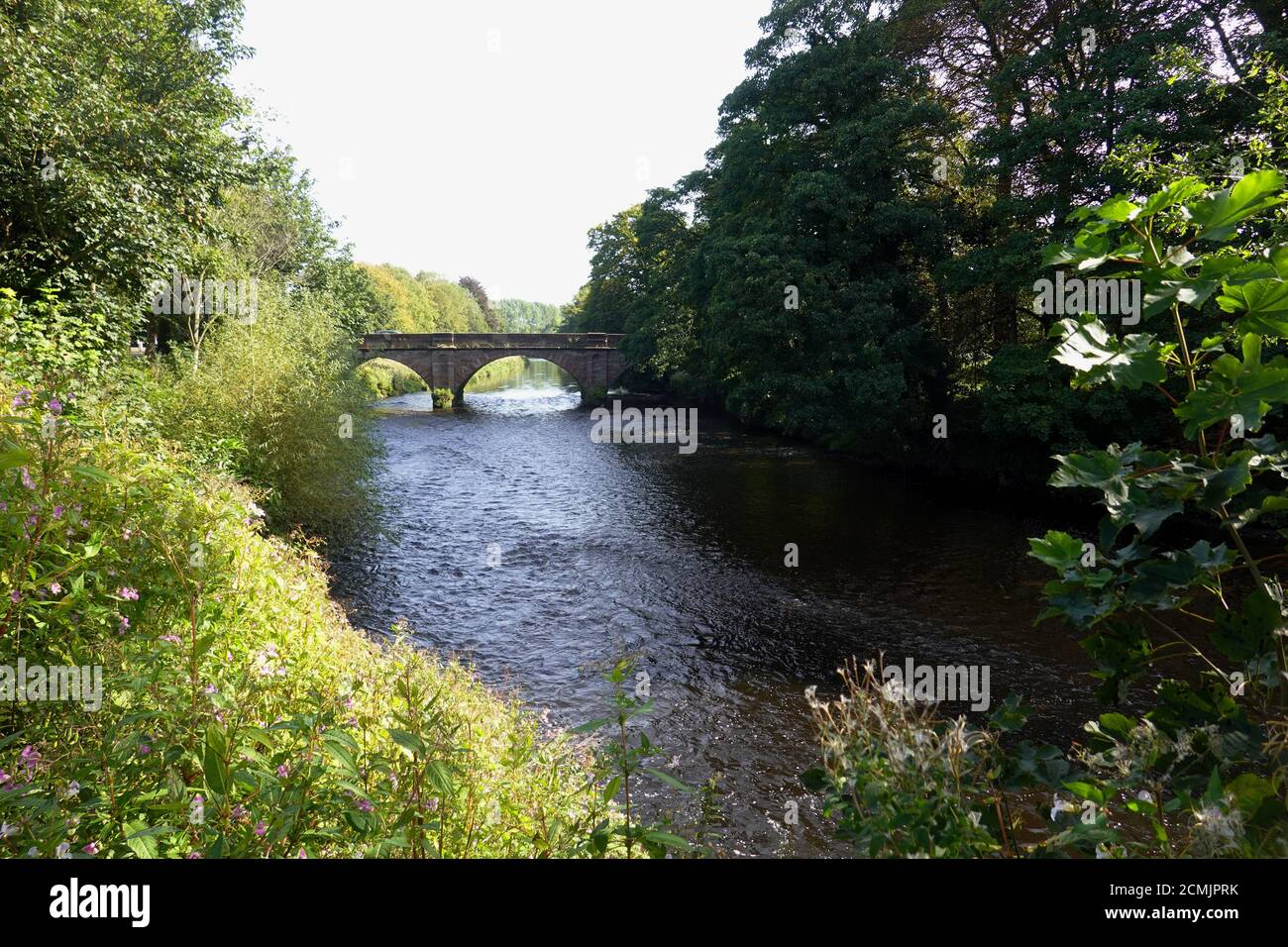 The River Mersey in Didsbury, South Manchester on its border with ...