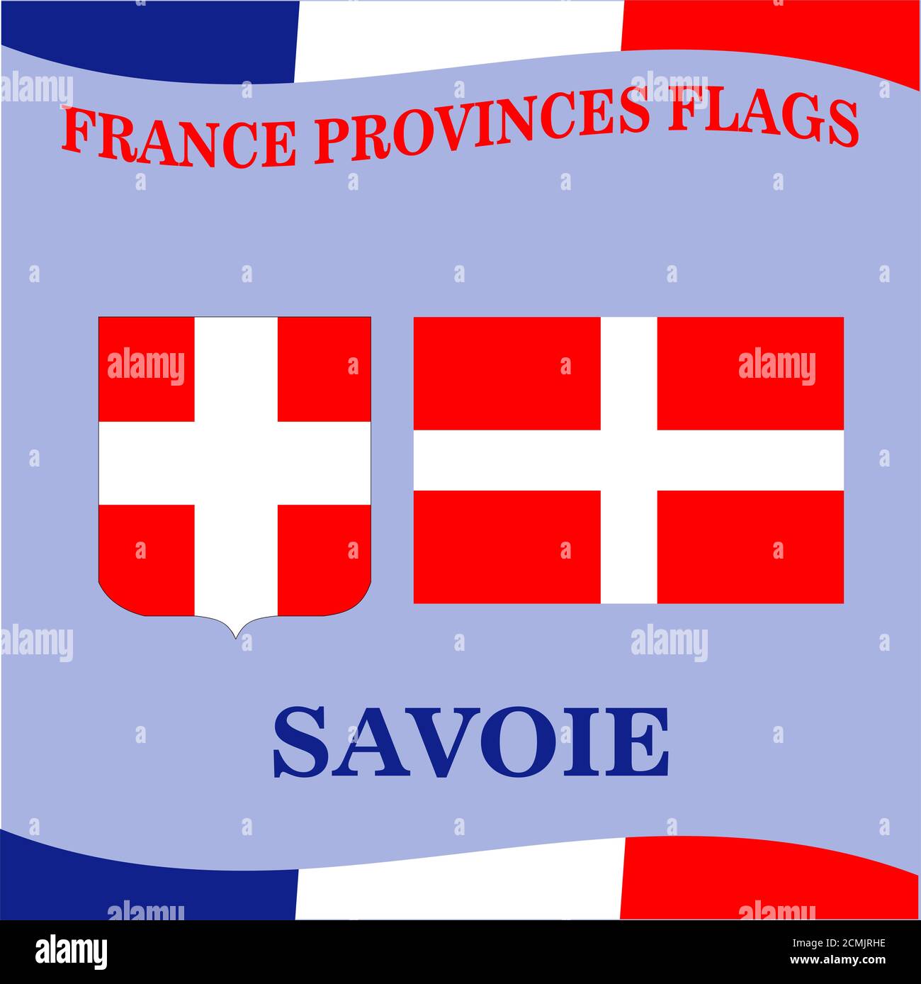 Flag of French province Savoie Stock Photo - Alamy