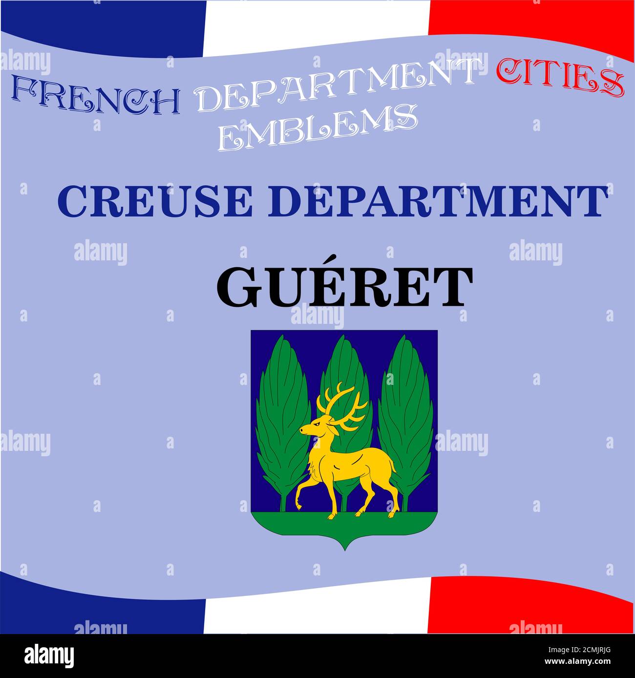 Creuse department map hi-res stock photography and images - Alamy
