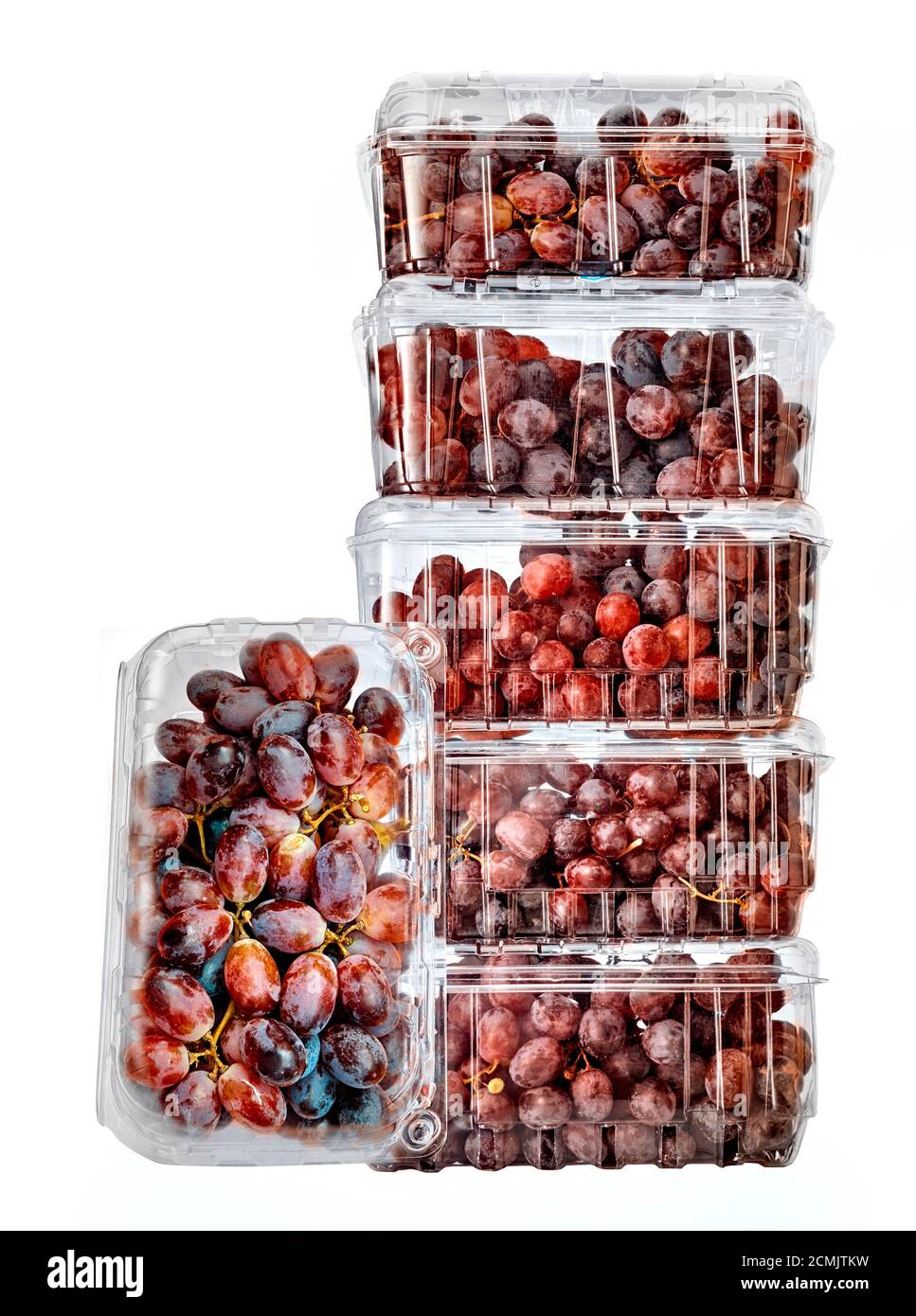 Packaged grapes in a studio setting, isolated on white Stock Photo - Alamy