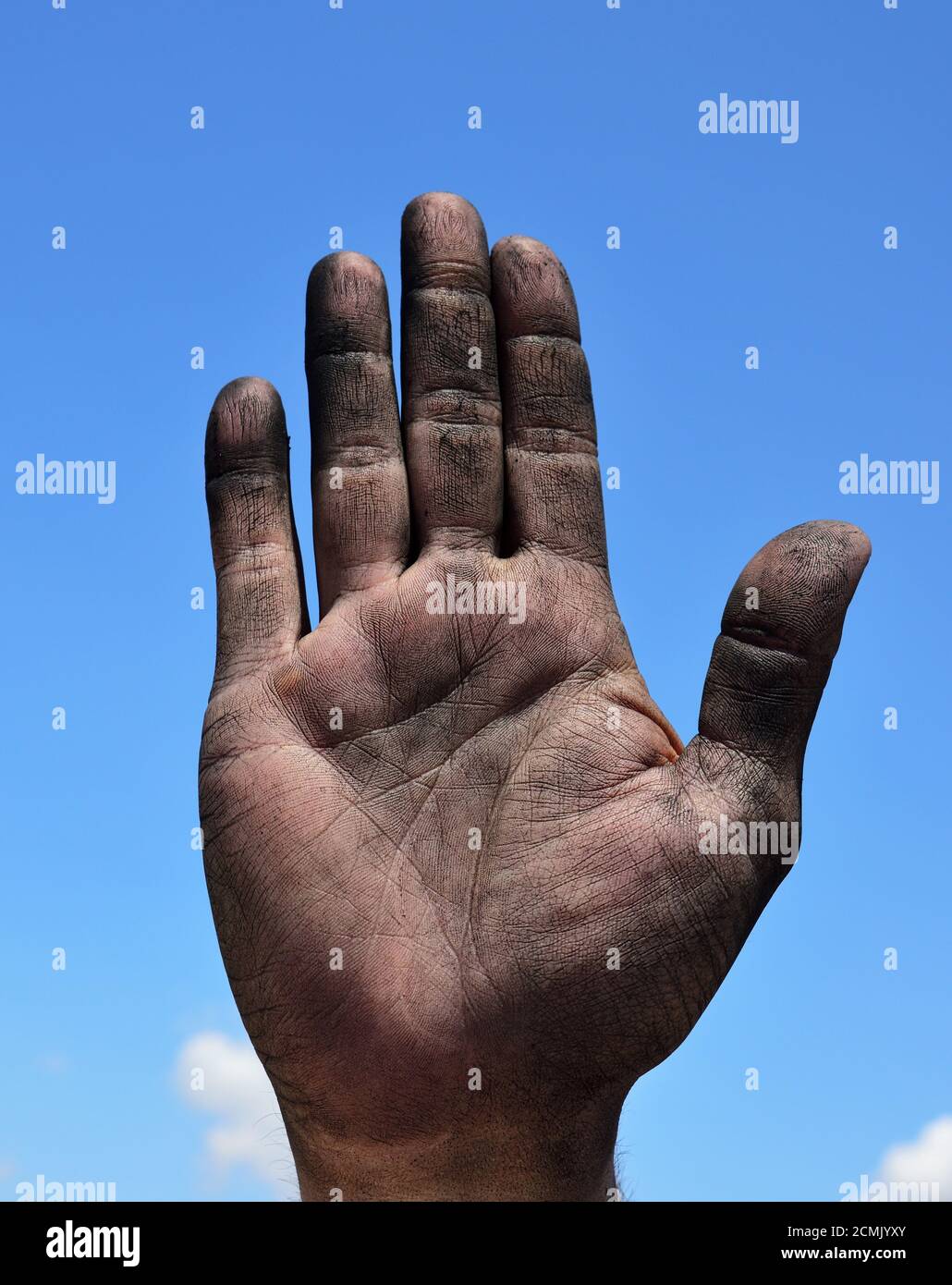 Open palm of a man's right hand Stock Photo - Alamy