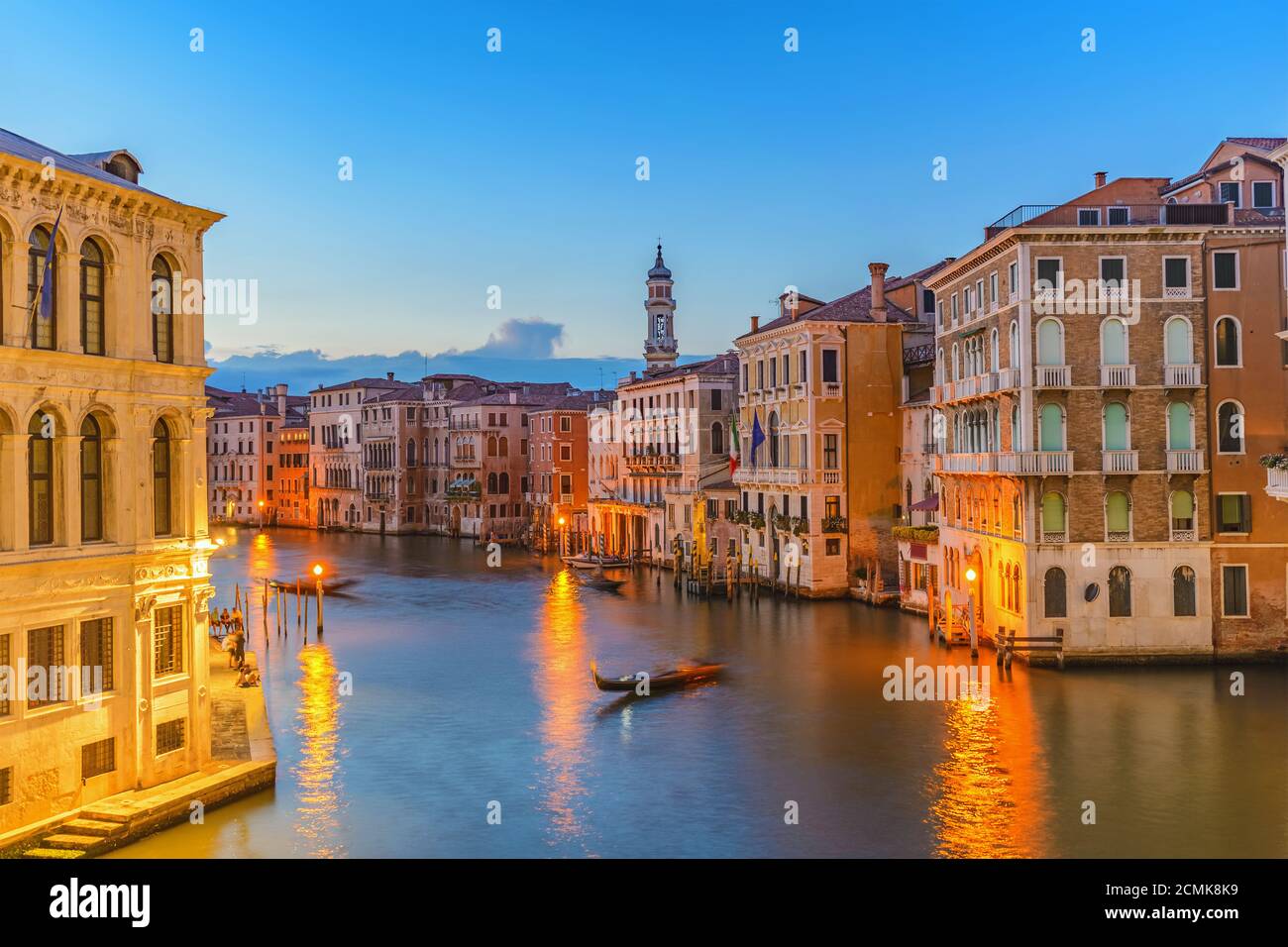 Venice sunset city skyline at Grand Canal, Venice (Venezia), Italy ...