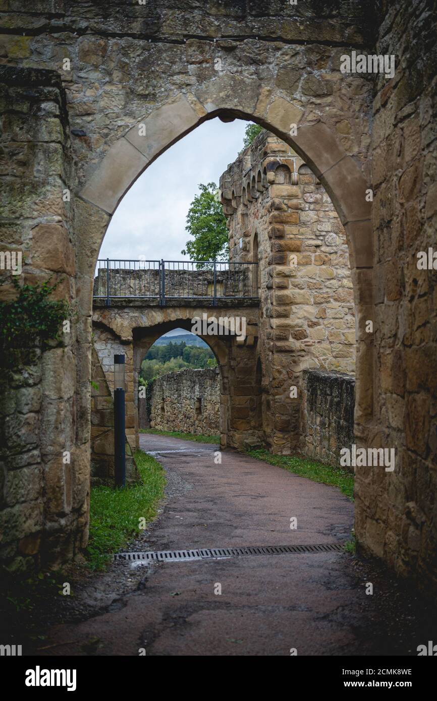 Steinsberg Castle in the village of Weiler, a suburb of Sinsheim ...