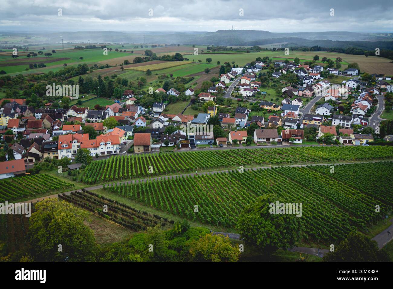 Aerial germany row village hi-res stock photography and images - Alamy