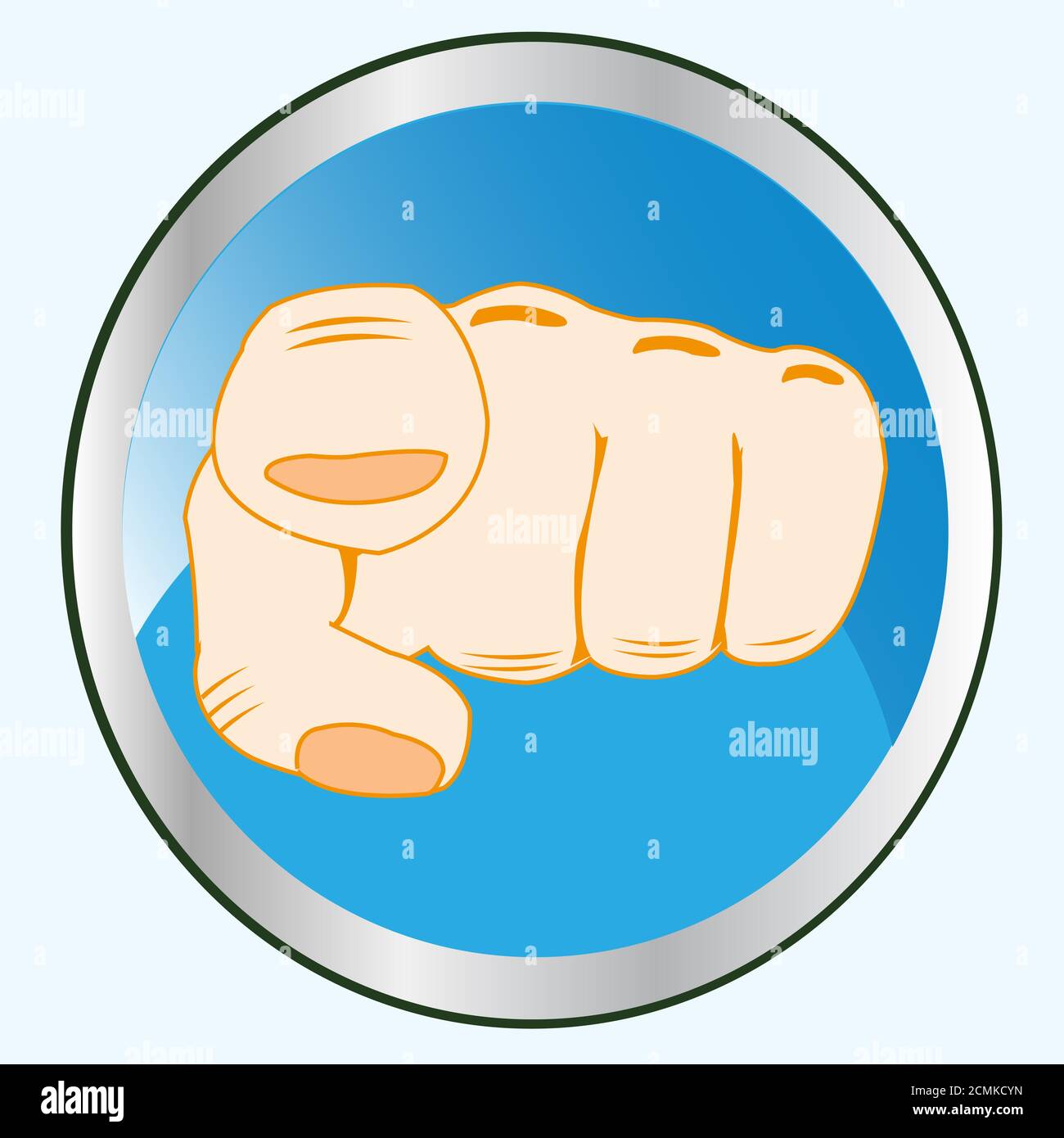 Gesture finger on button Stock Photo - Alamy