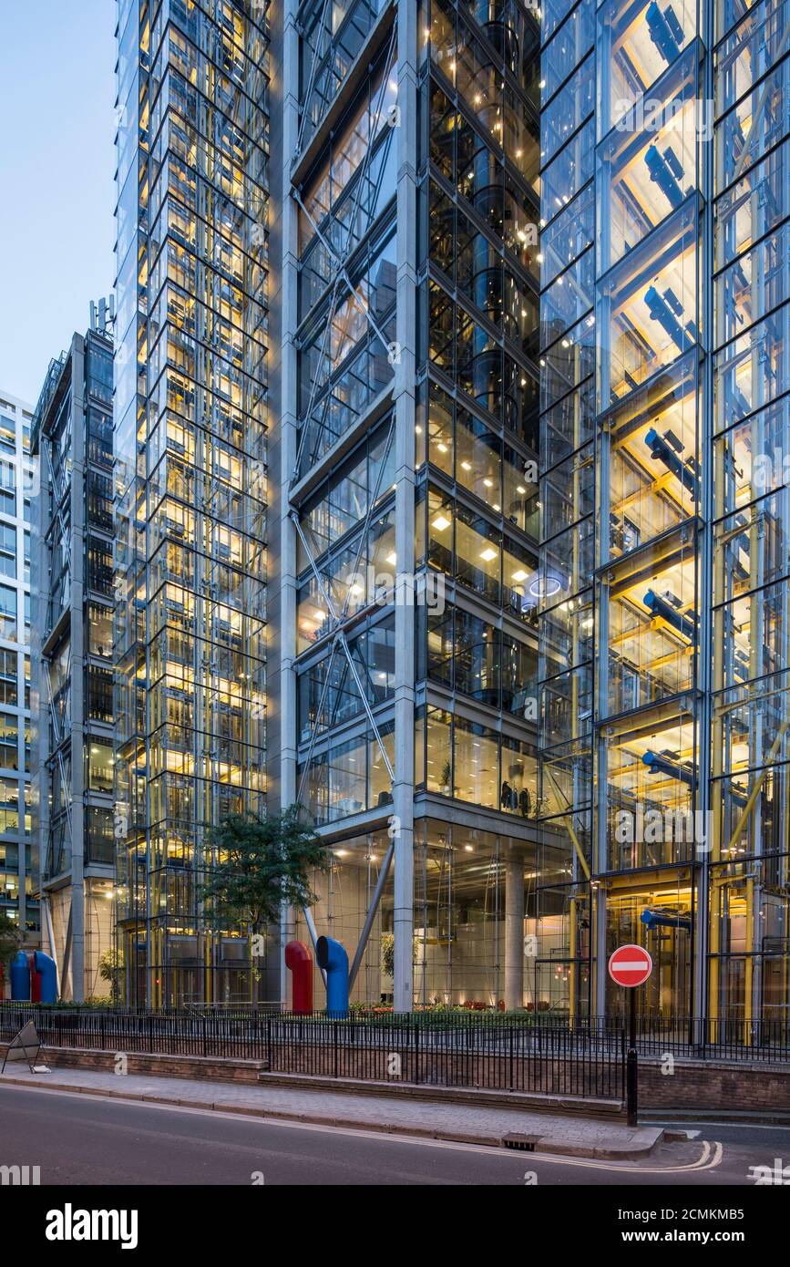 Oblique view of north elevation showing transparency of the building ...