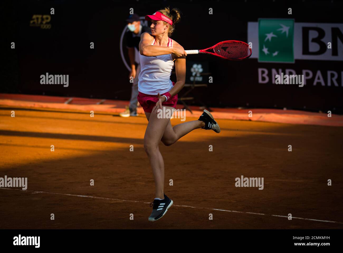 Elena Rybakina of Kazakstan in action during her second-round match at ...