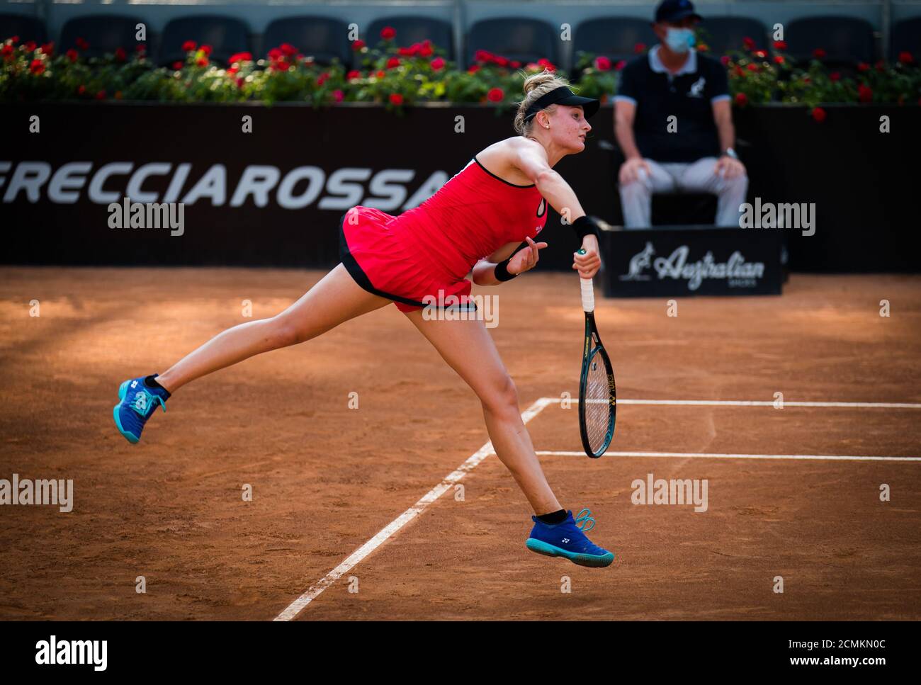 Dayana Yastremska of Ukraine in action during her second-round match at ...