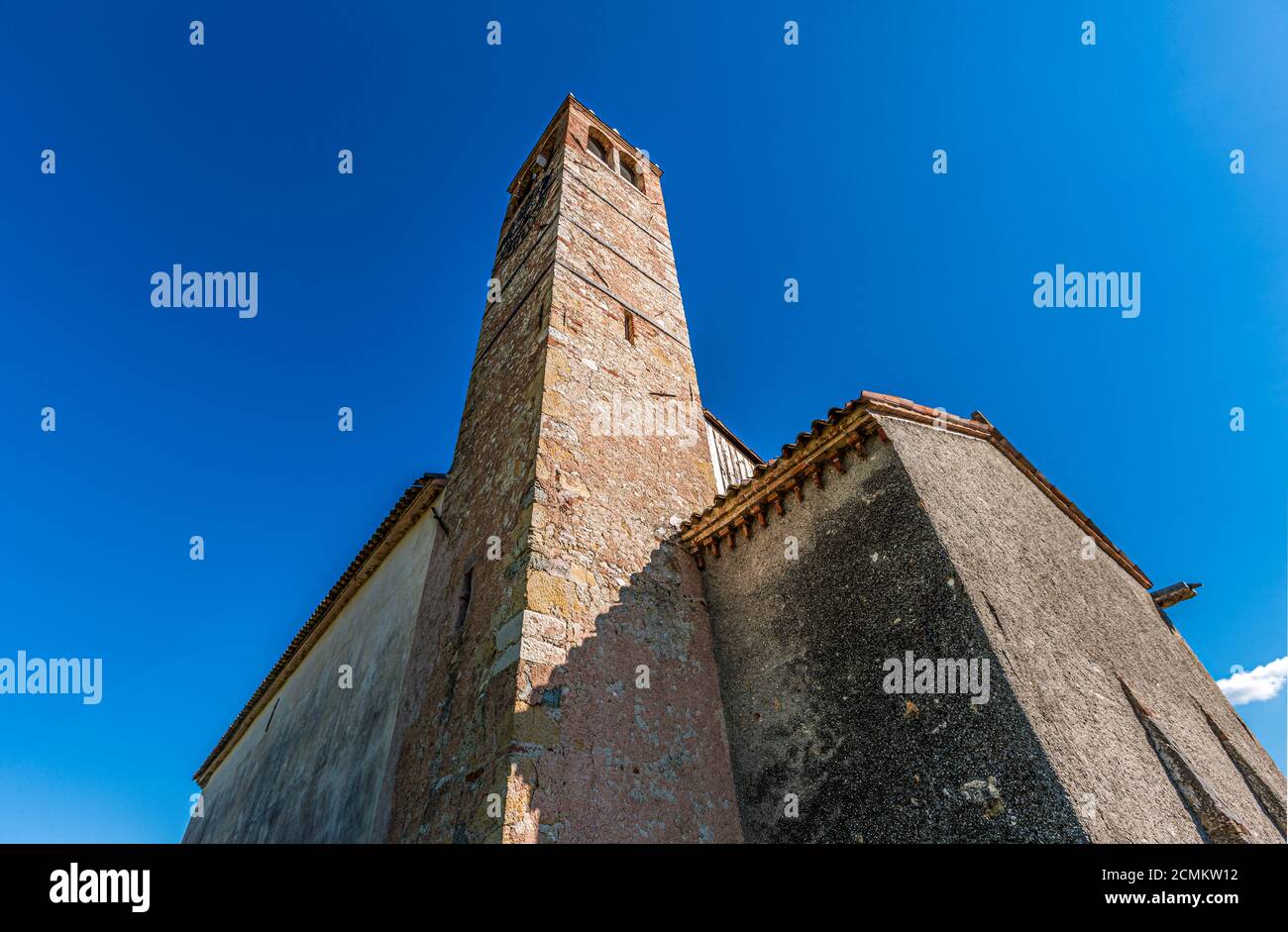 Italy Veneto Castelcucco Church of Santa Lucia (XII Century Stock Photo ...